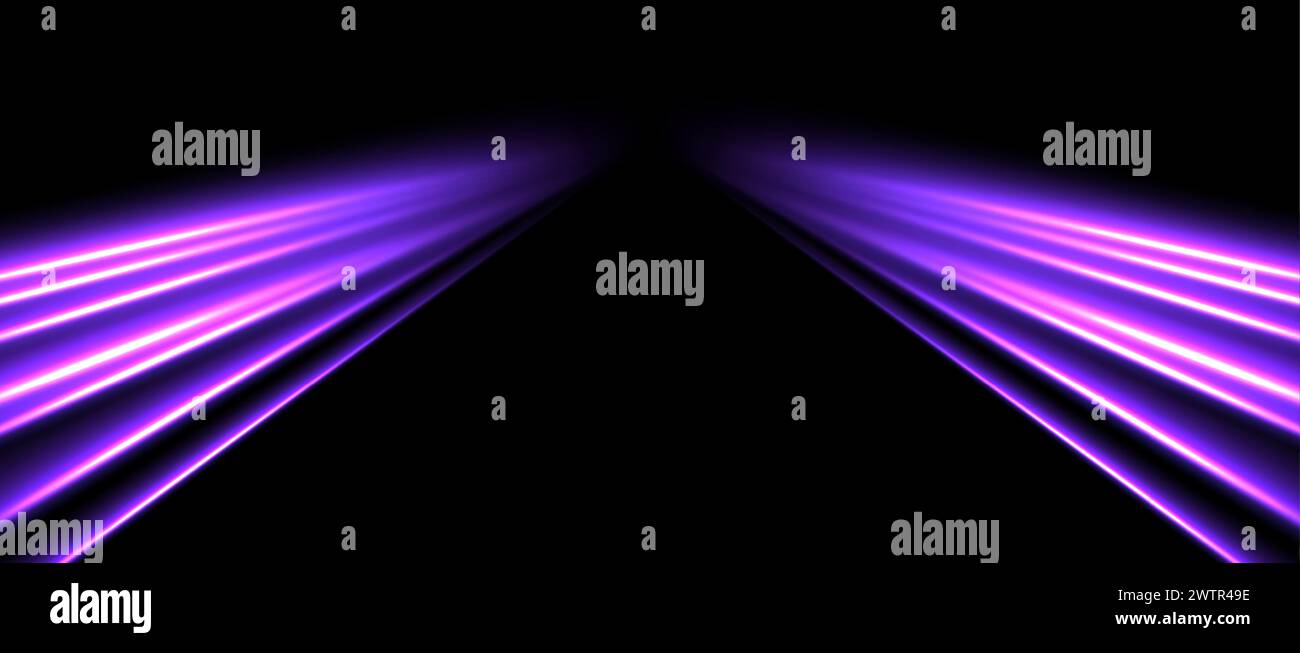 Purple neon light in motion, dynamic slow shutter speed effect ...
