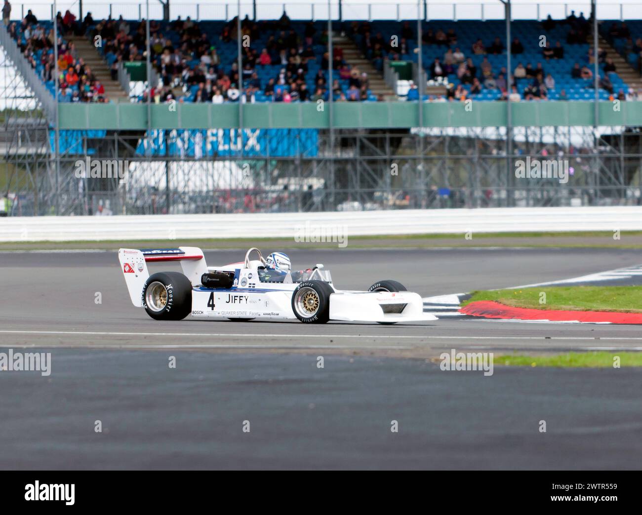 Iain Rowley, driving his White, March 79B, during the Derek Bell Trophy ...