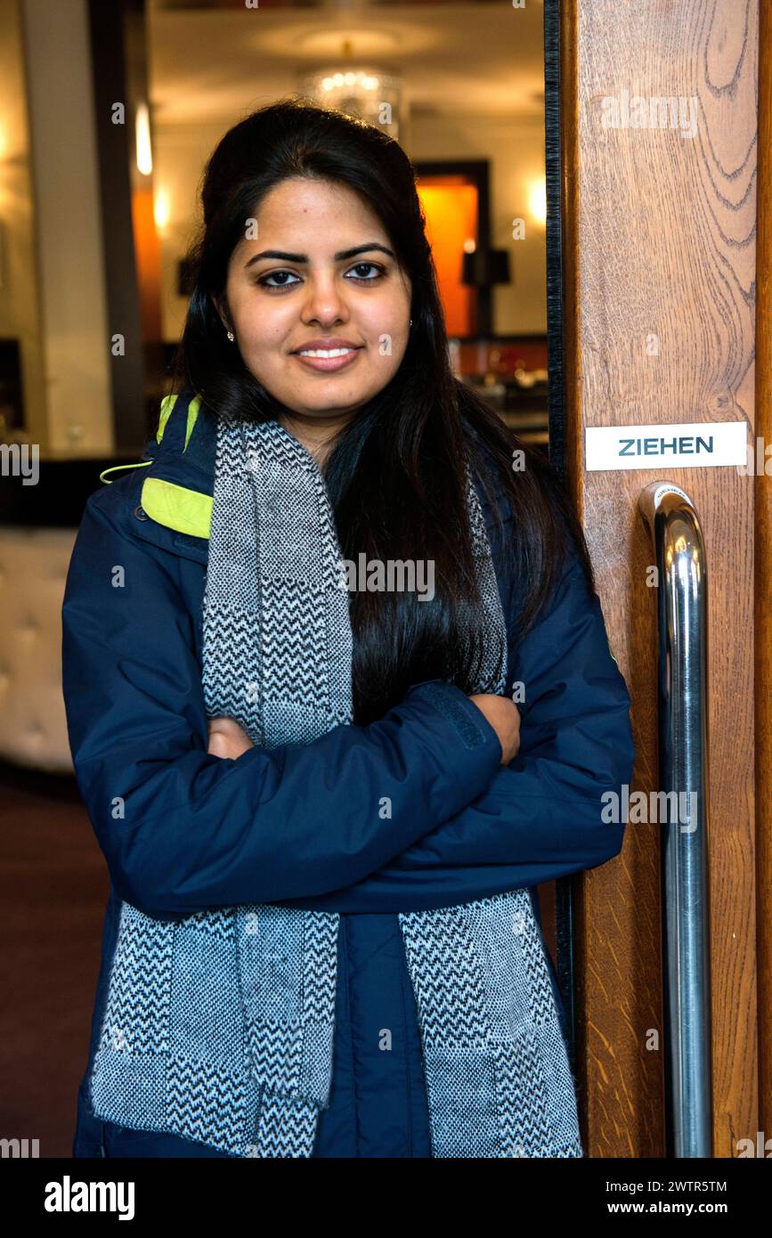 Portrait Indian Student Aachten, Germany. Young Indian university ...