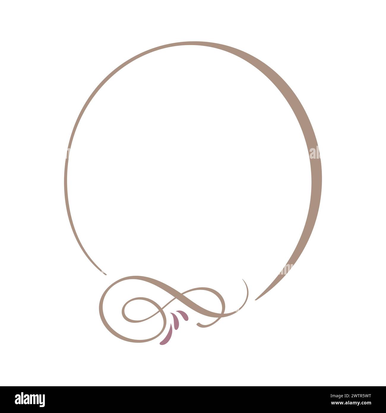 Quote speech frame vintage icon. Hand drawn Round calligraphy text ...