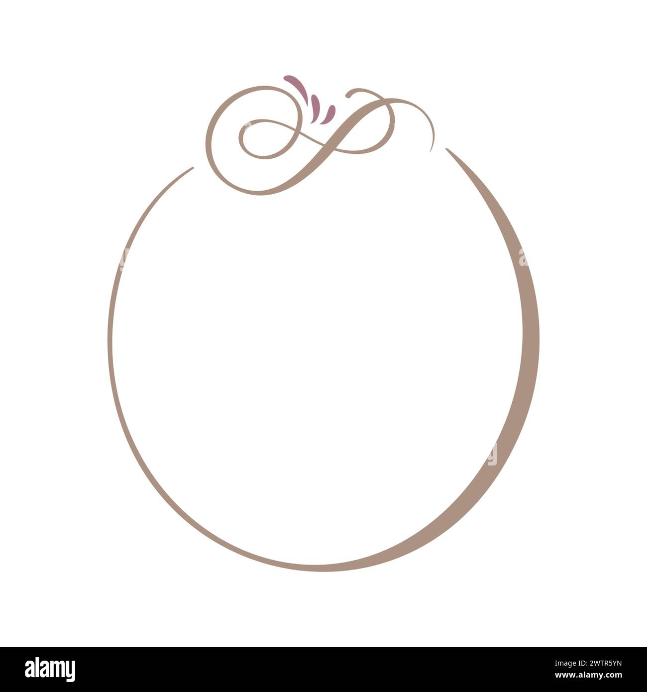 Round calligraphy Quote speech frame vintage icon. Hand drawn text ...