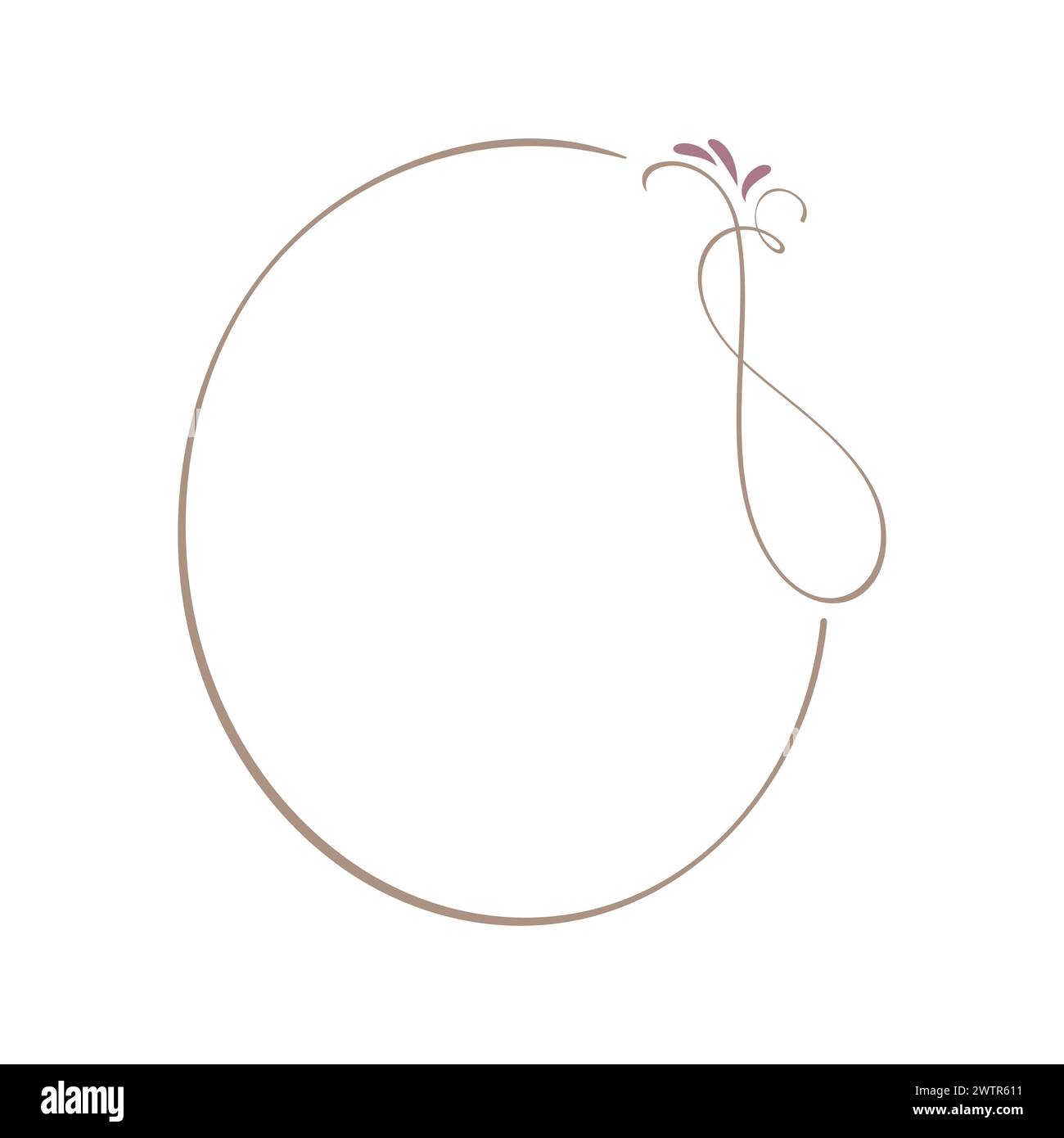 Calligraphy Round Quote speech frame vintage icon. Hand drawn text ...