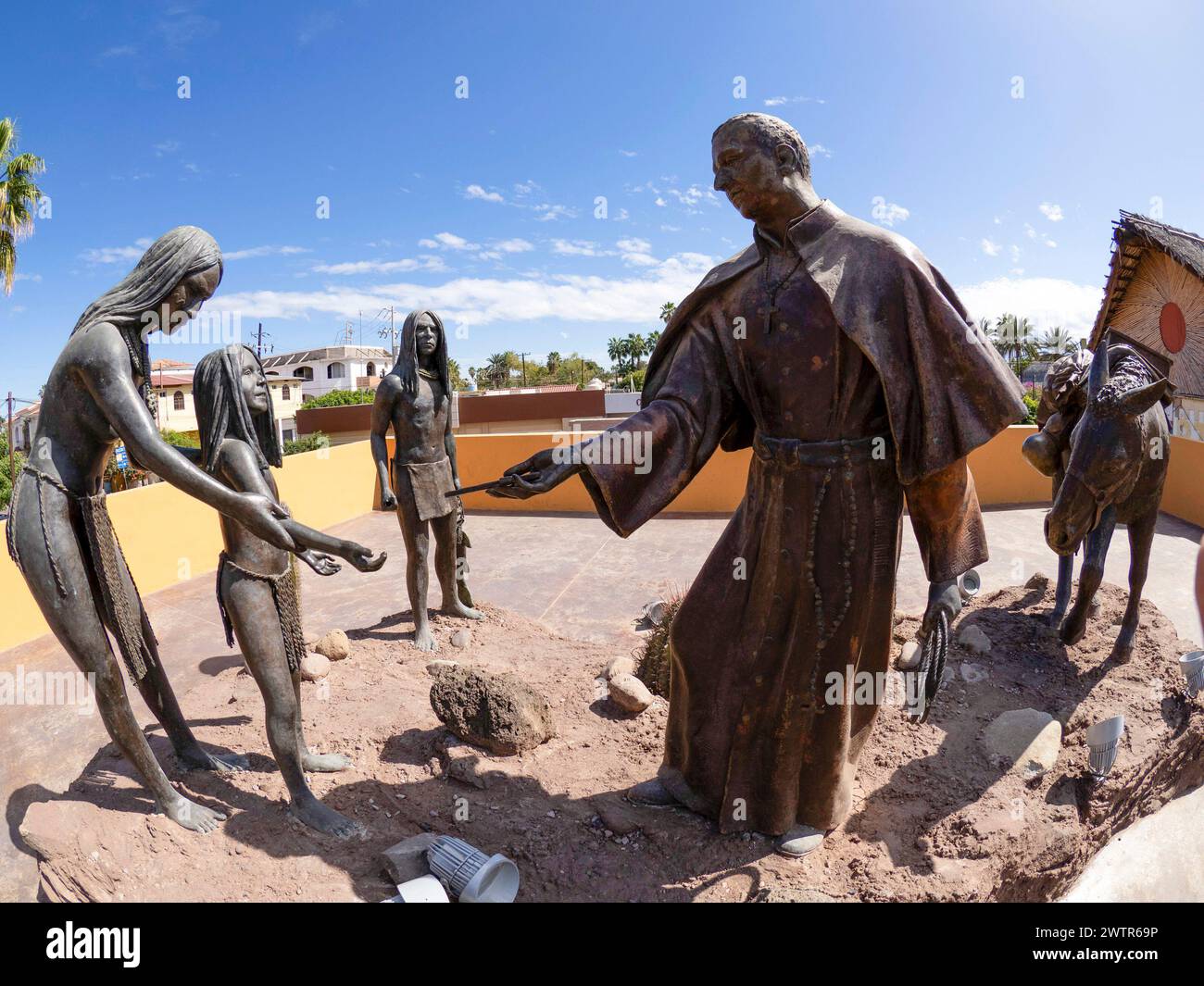 The sculpture of Padre Juan Maria de Salvatierra and Cochimies in the ...