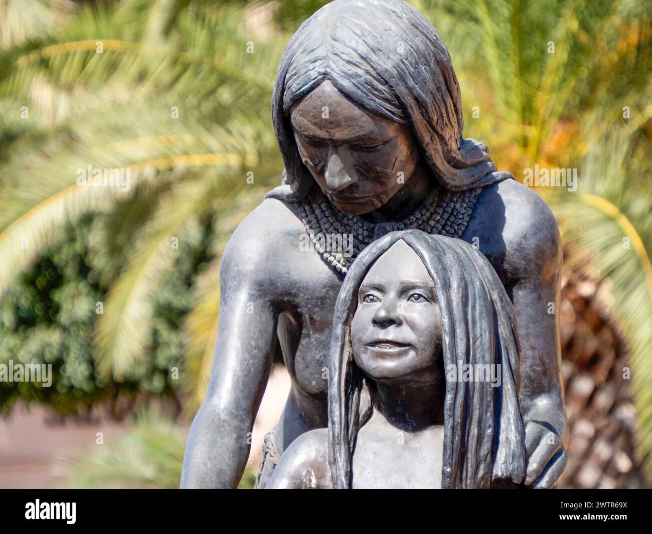 The sculpture of Padre Juan Maria de Salvatierra and Cochimies in the ...