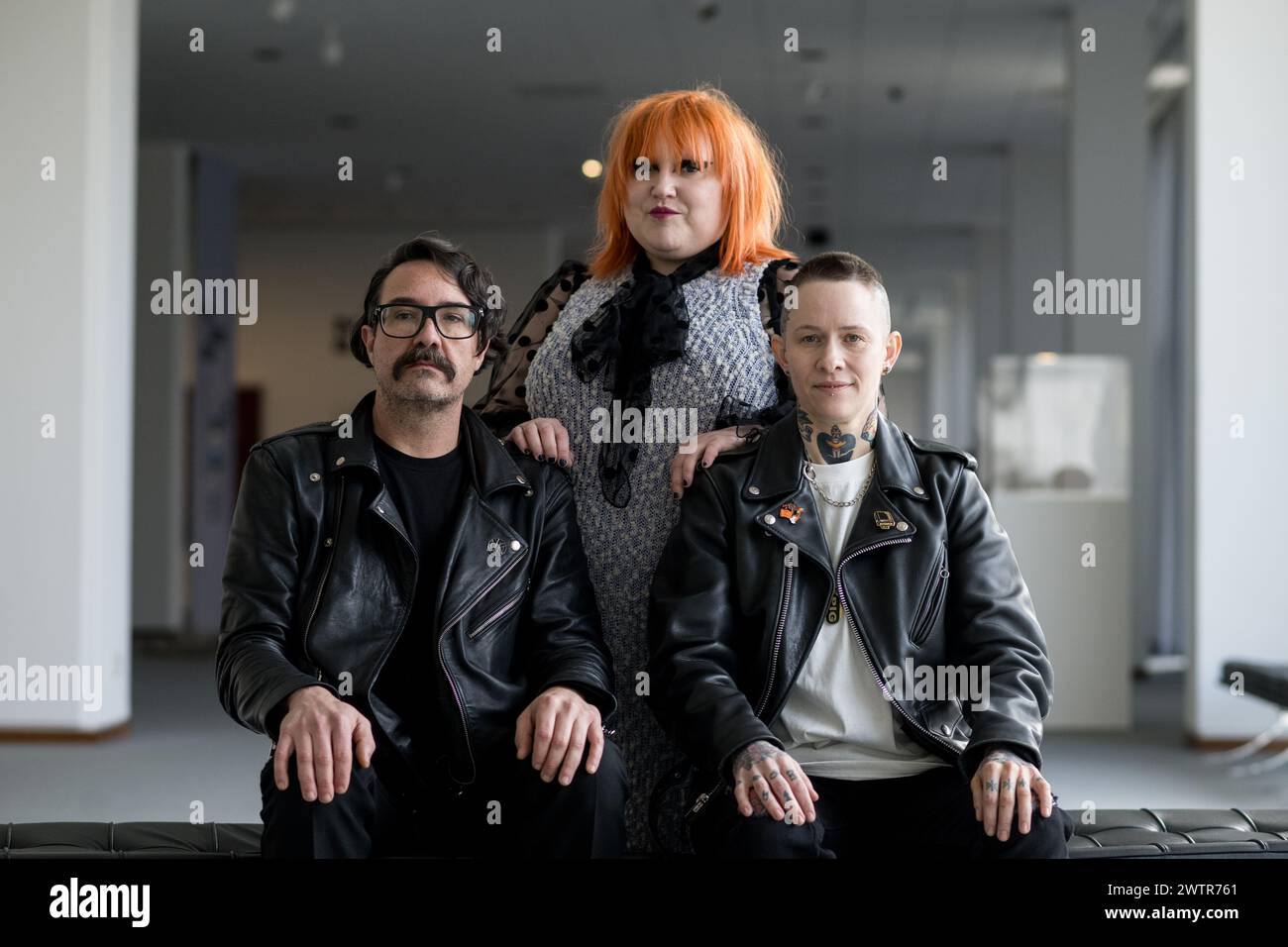 Berlin, Germany. 18th Mar, 2024. The members of the band Gossip, Nathan ...