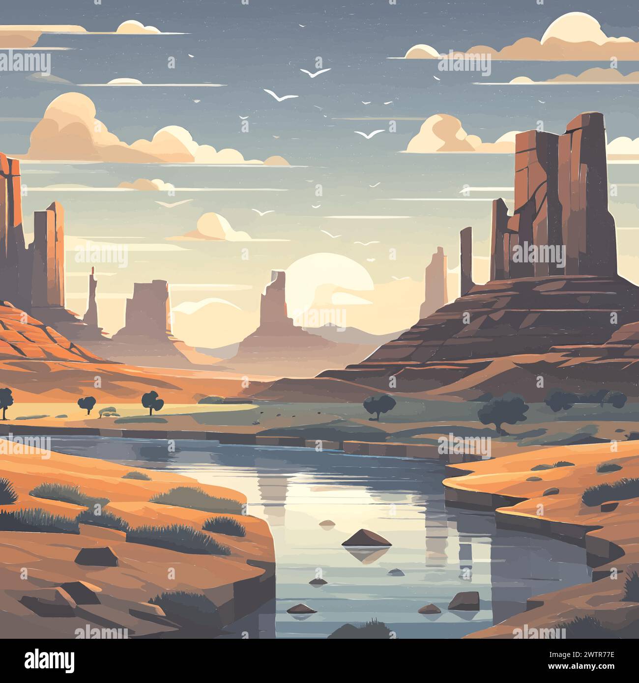 Colorado desert Stock Vector Images - Alamy