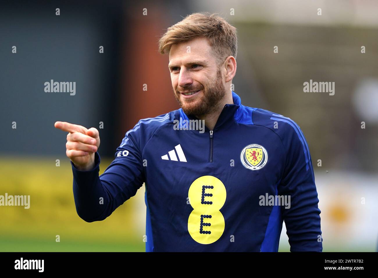 Scotland's Stuart Armstrong during a training session at Lesser Hampden ...