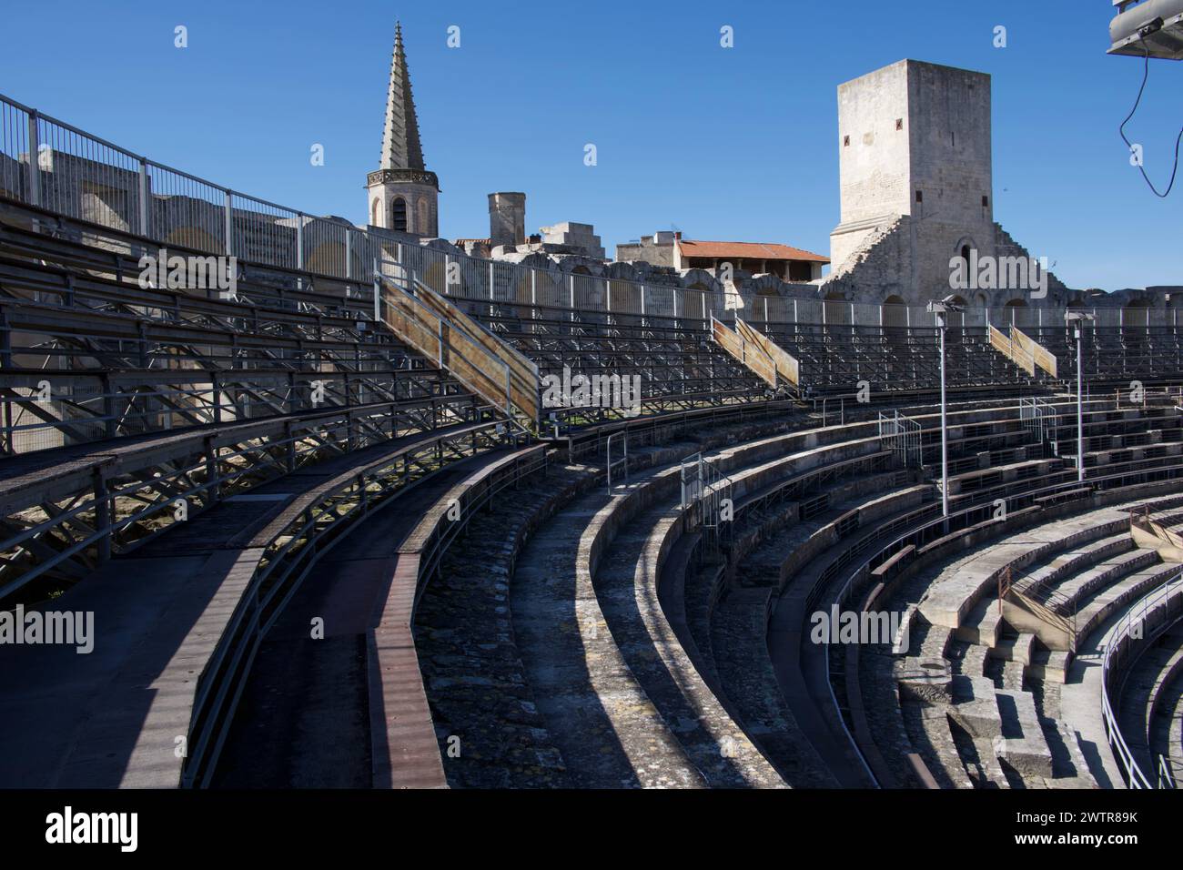 The arena of the Arles Amphitheatre - Arènes d'Arles - a Roman ...