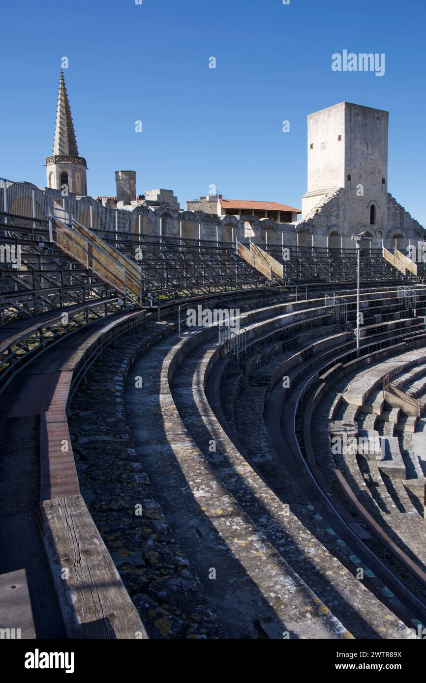 The arena of the Arles Amphitheatre - Arènes d'Arles - a Roman ...