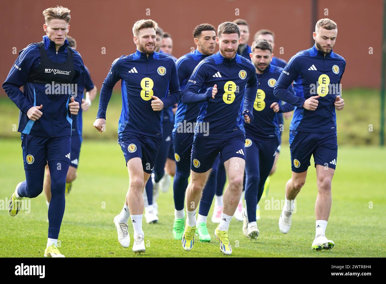 Scotland players during a training session at Lesser Hampden, Glasgow ...