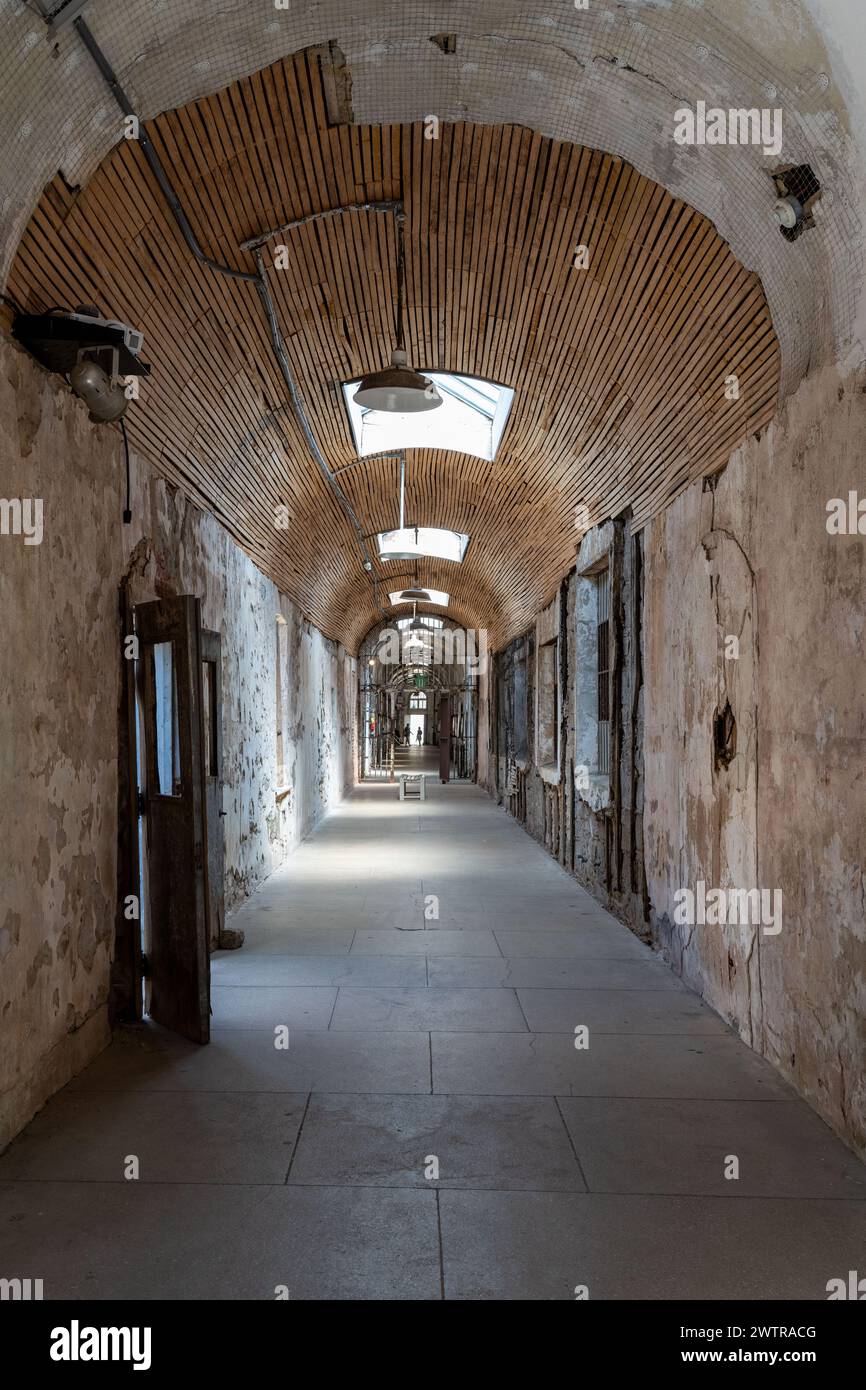 A corridor in the Eastern State Penitentionry of Philadelphia Stock ...