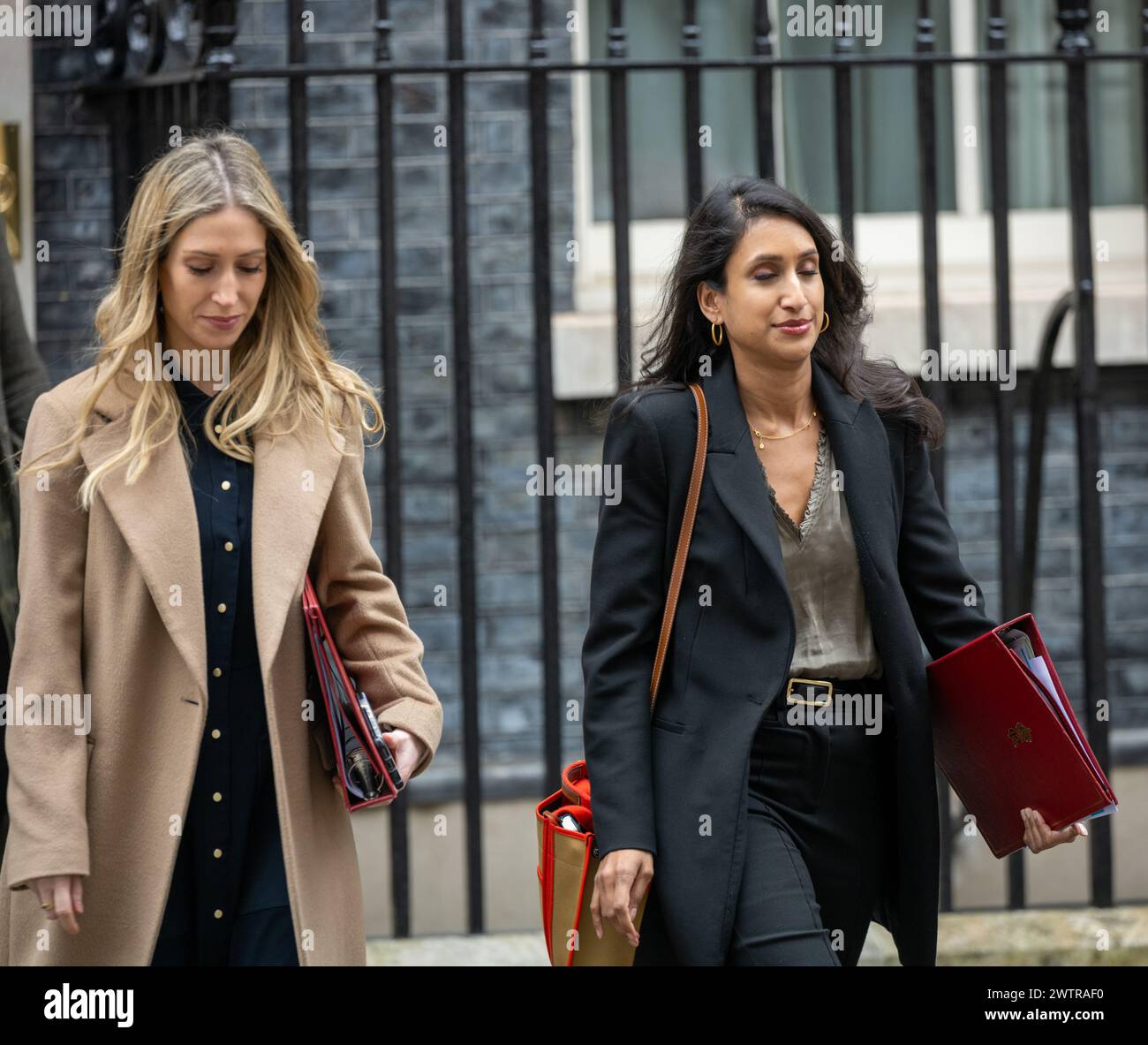 London UK 19 Mar 2024 Laura Trott, Treasury Chief Secretary, and Claire ...