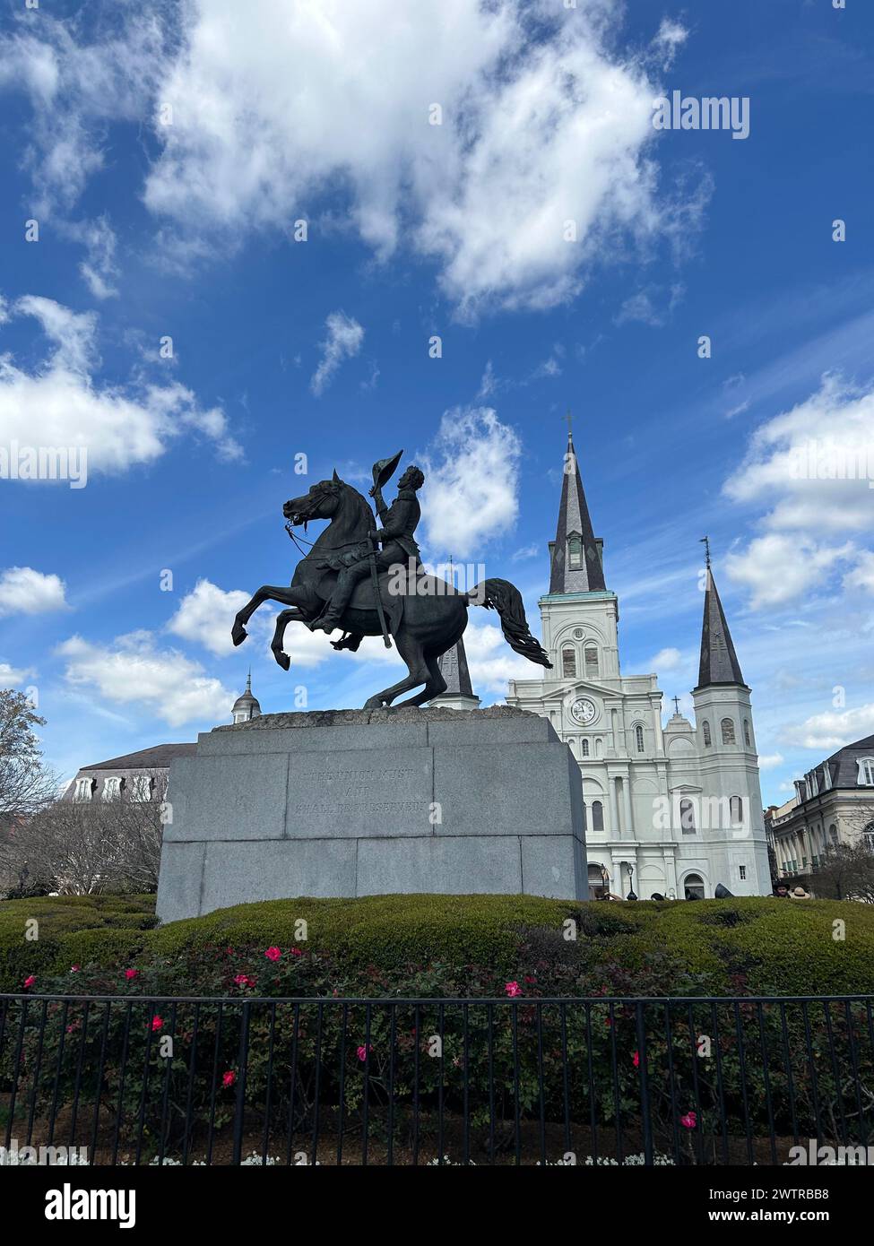 Statue of Andrew Jackson in the French Quarter of New Orleans ...