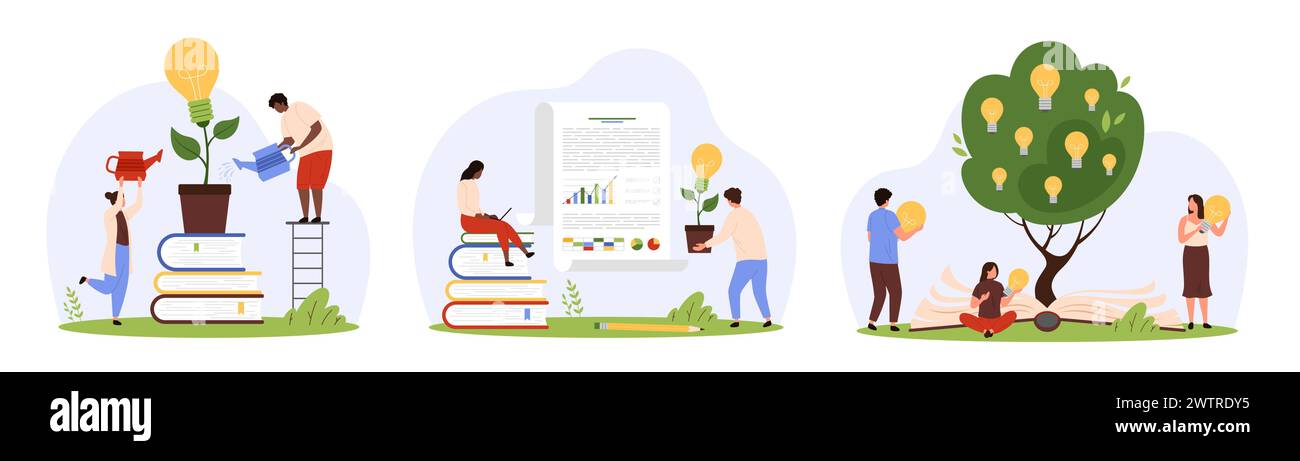 Creative idea development, education and data research, inspiration of ...