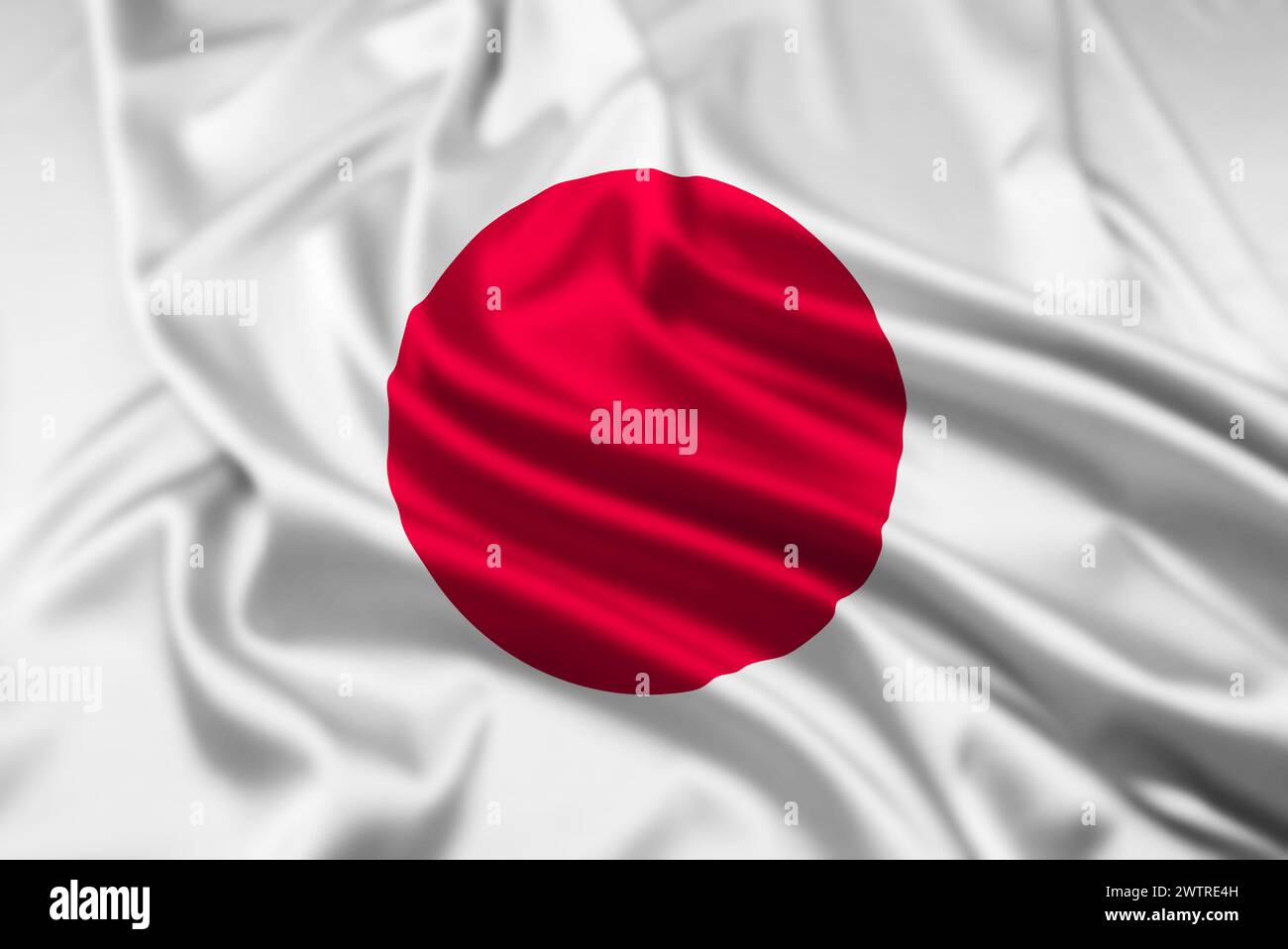 The Flag of Japan, with a Ripple Effect Stock Photo - Alamy