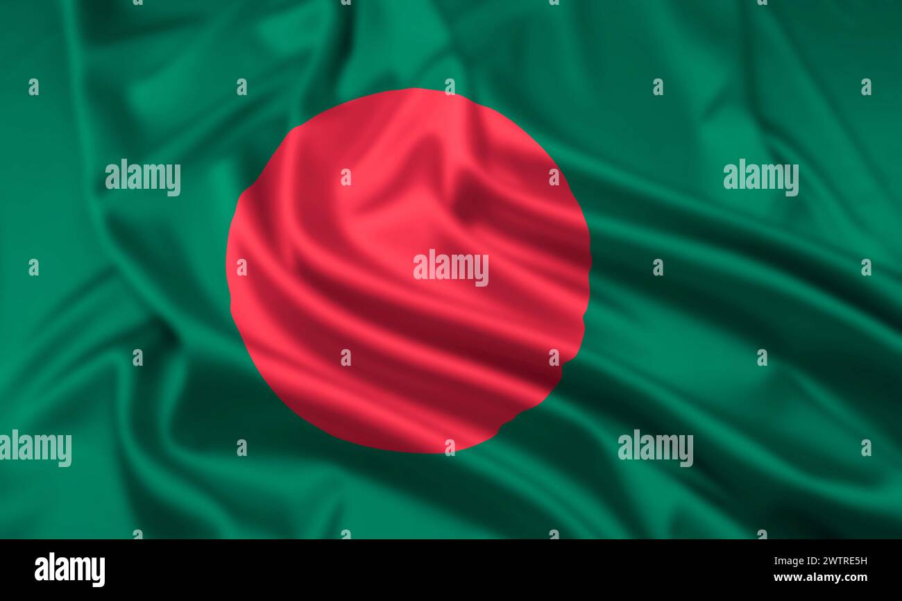 The Flag of The People's Republic of Bangladesh, with a Ripple Effect ...