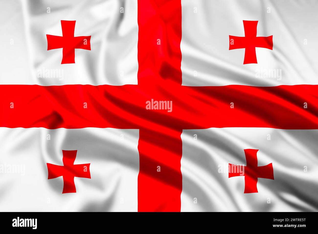 The Flag of Georgia, with a Ripple Effect Stock Photo - Alamy