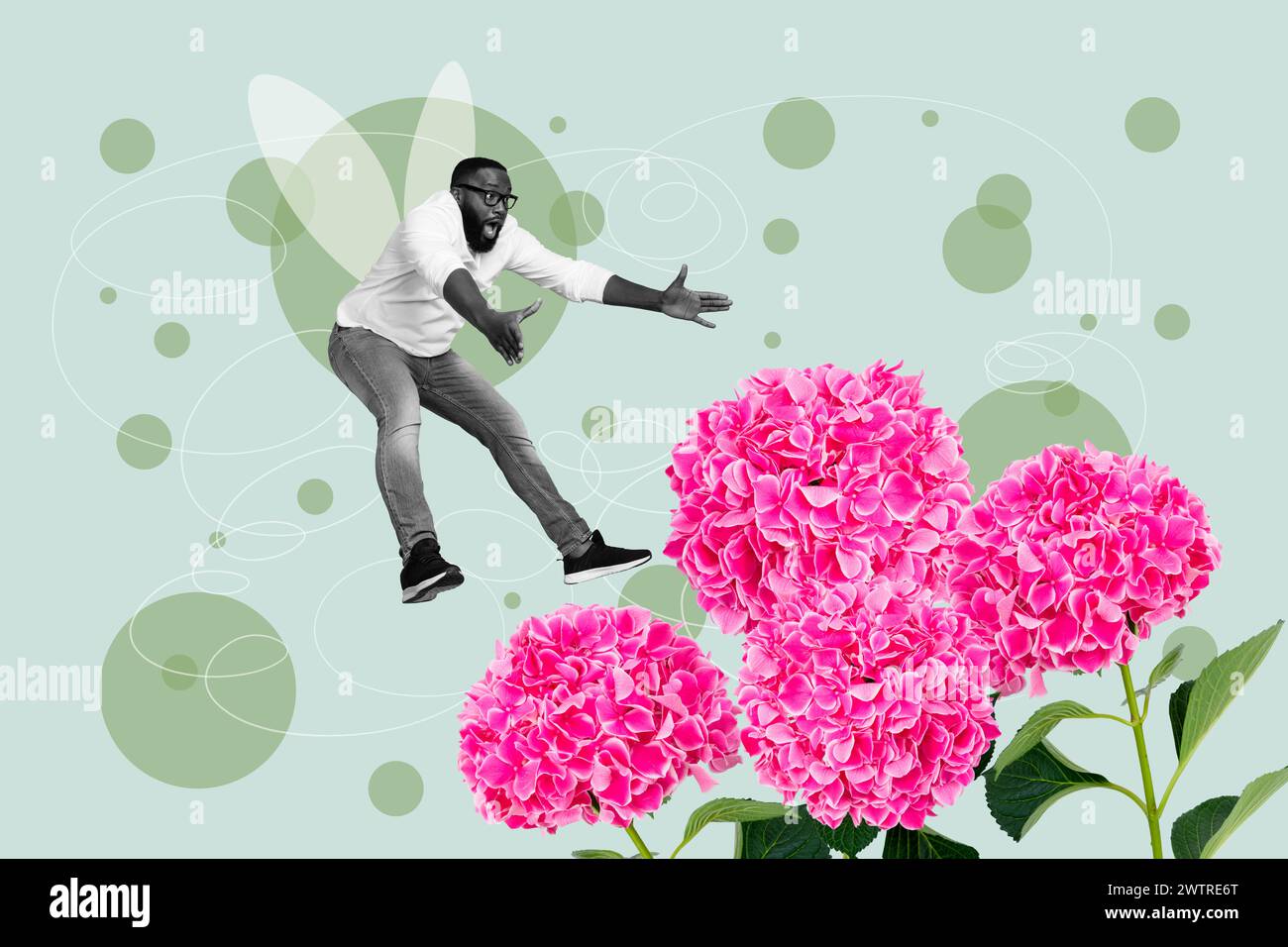 Composite sketch surreal collage of black white silhouette funny ...