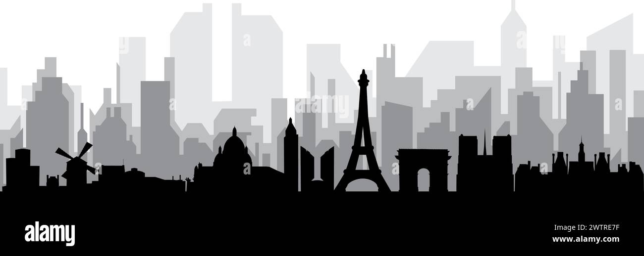 Paris skyline cityscape horizon Stock Vector Images - Alamy