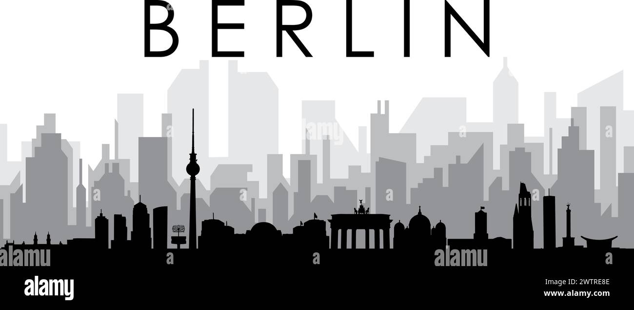 Cityscape skyline panorama of BERLIN, GERMANY Stock Vector Image & Art ...