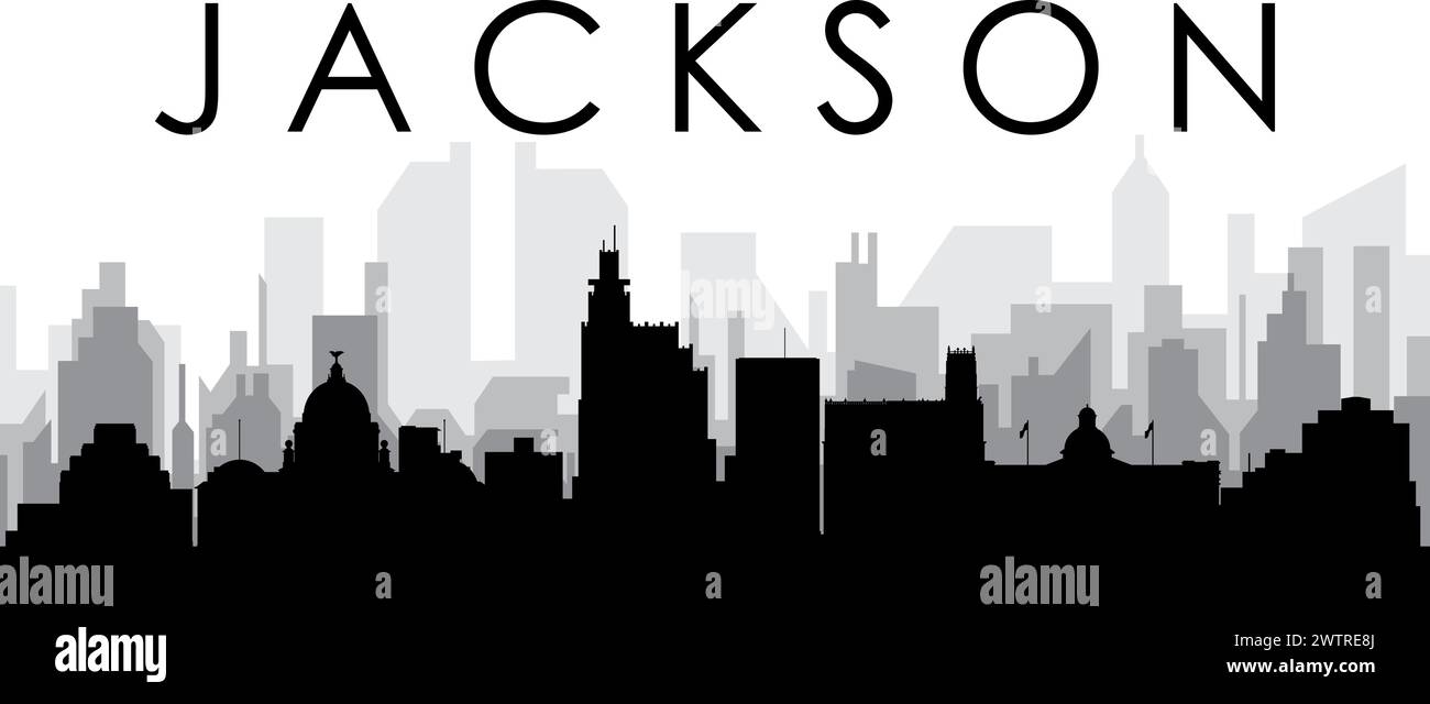 Cityscape skyline panorama of JACKSON, USA Stock Vector Image & Art - Alamy