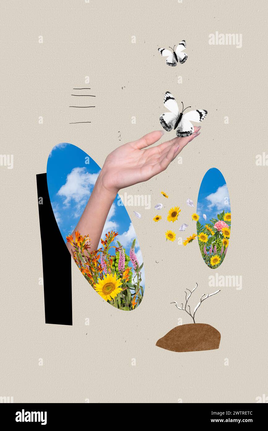 3D photo collage composite trend artwork sketch abstract image of .huge ...