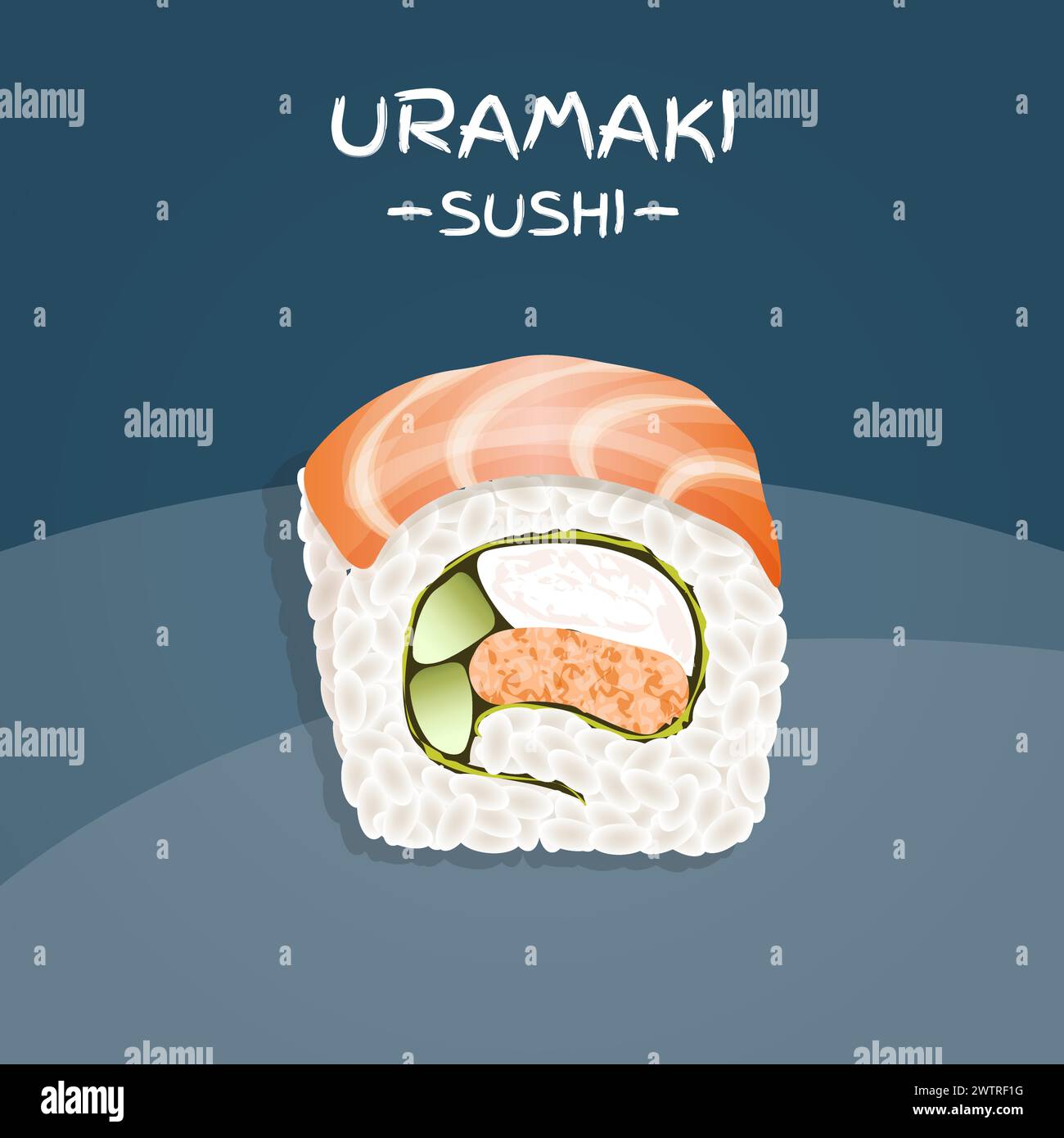Tuna uramaki Stock Vector Images - Alamy
