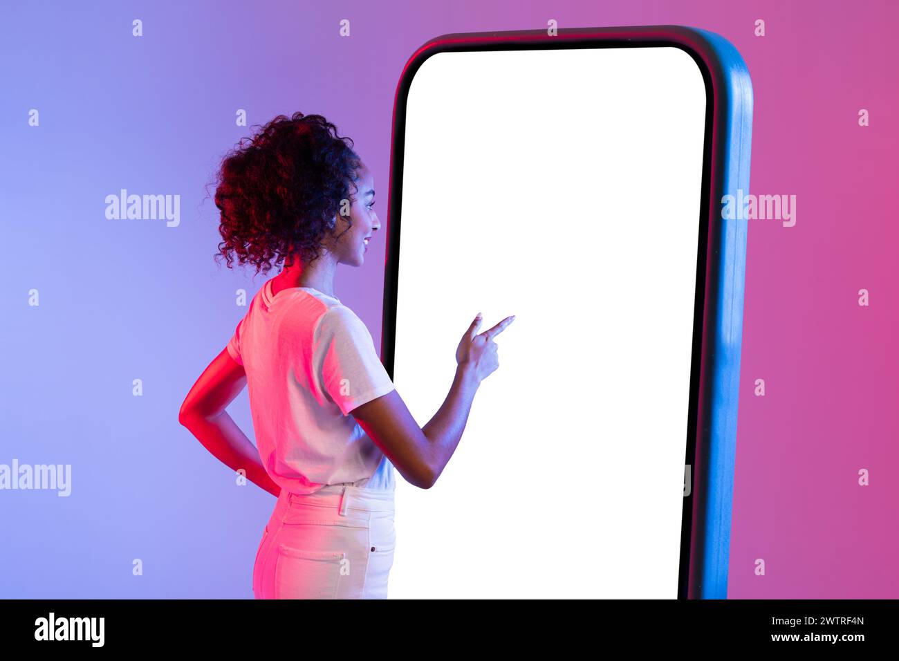 Giant smartphone hi-res stock photography and images - Alamy