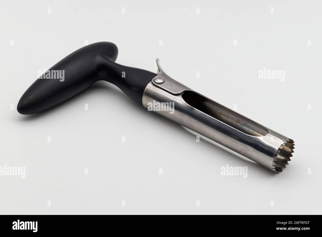 Apple corer. Tool for removing the apple core on white background Stock ...