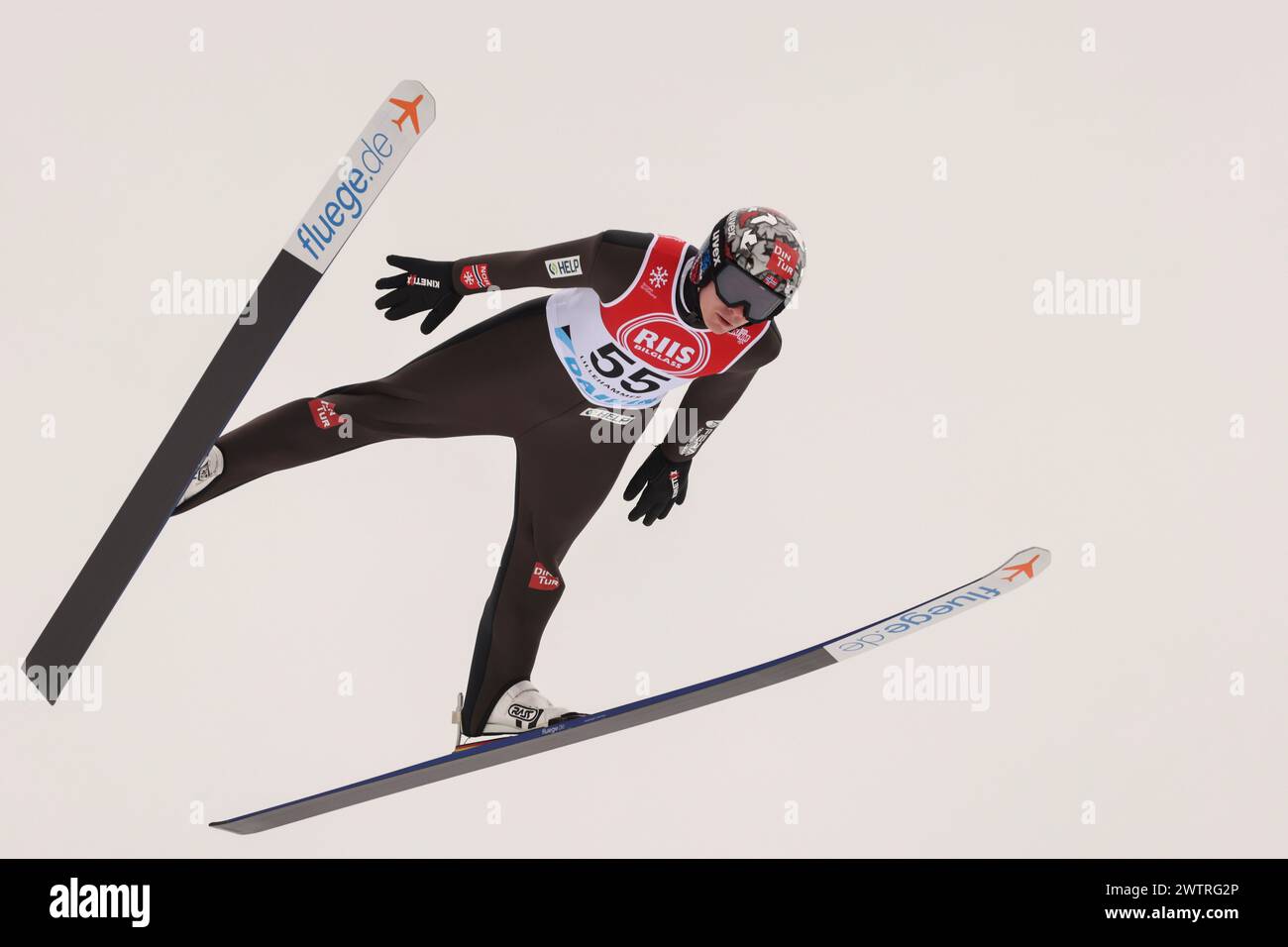 Lillehammer 20240319.Marius Lindvik during the Norwegian championship ...