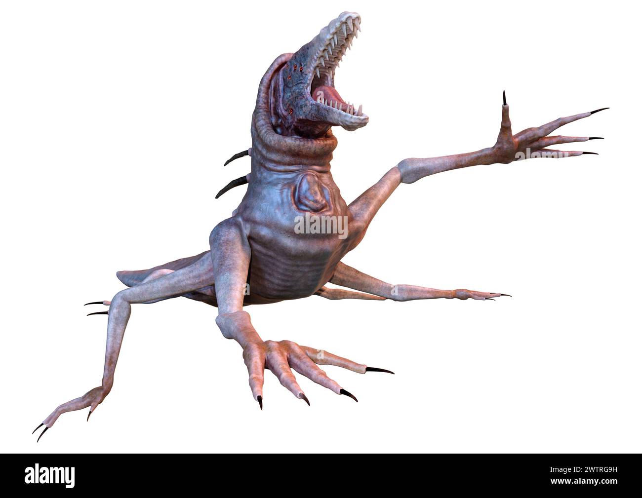 3D rendering of a fantasy creature isolated on white background Stock ...