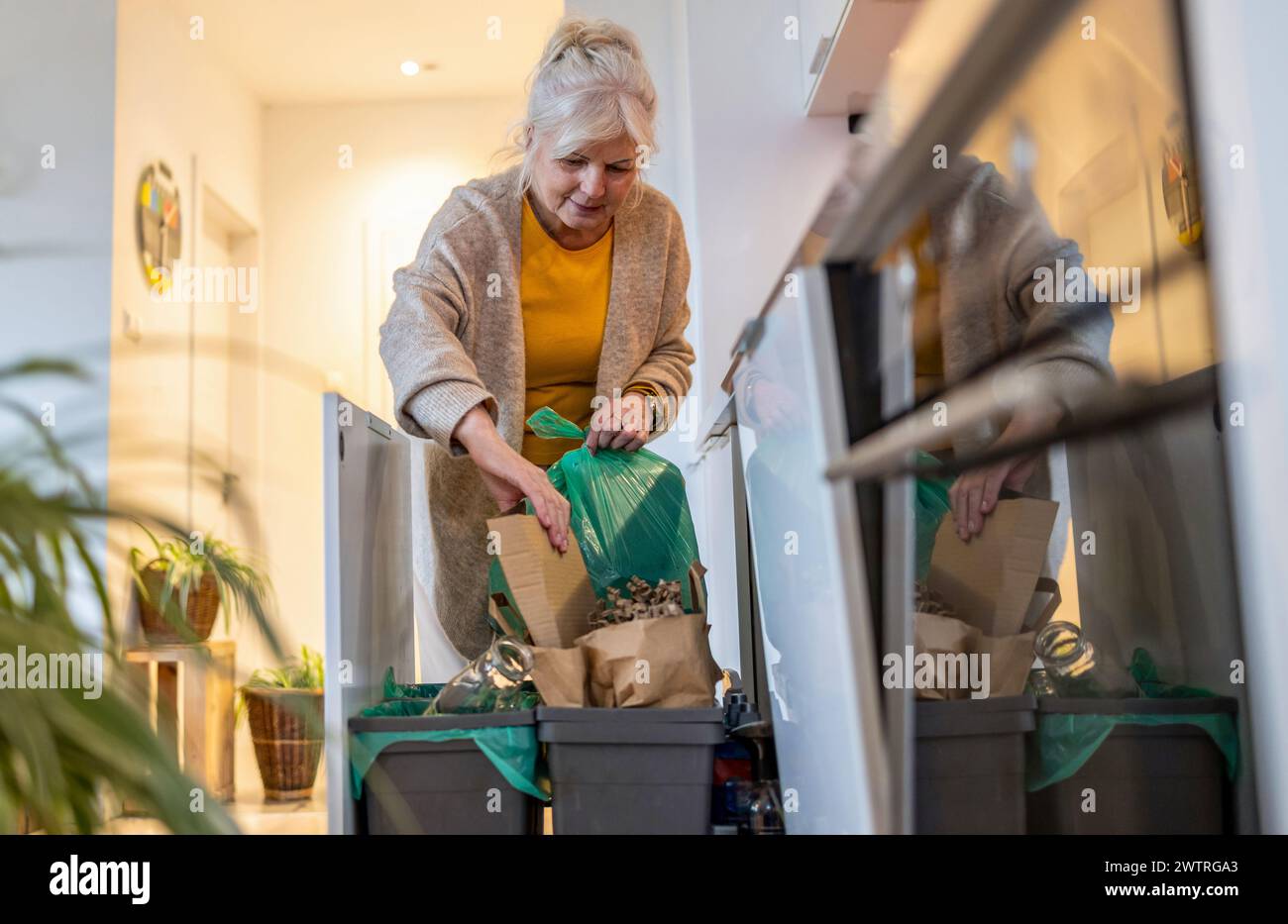 Kitchen recycling bins hi-res stock photography and images - Alamy