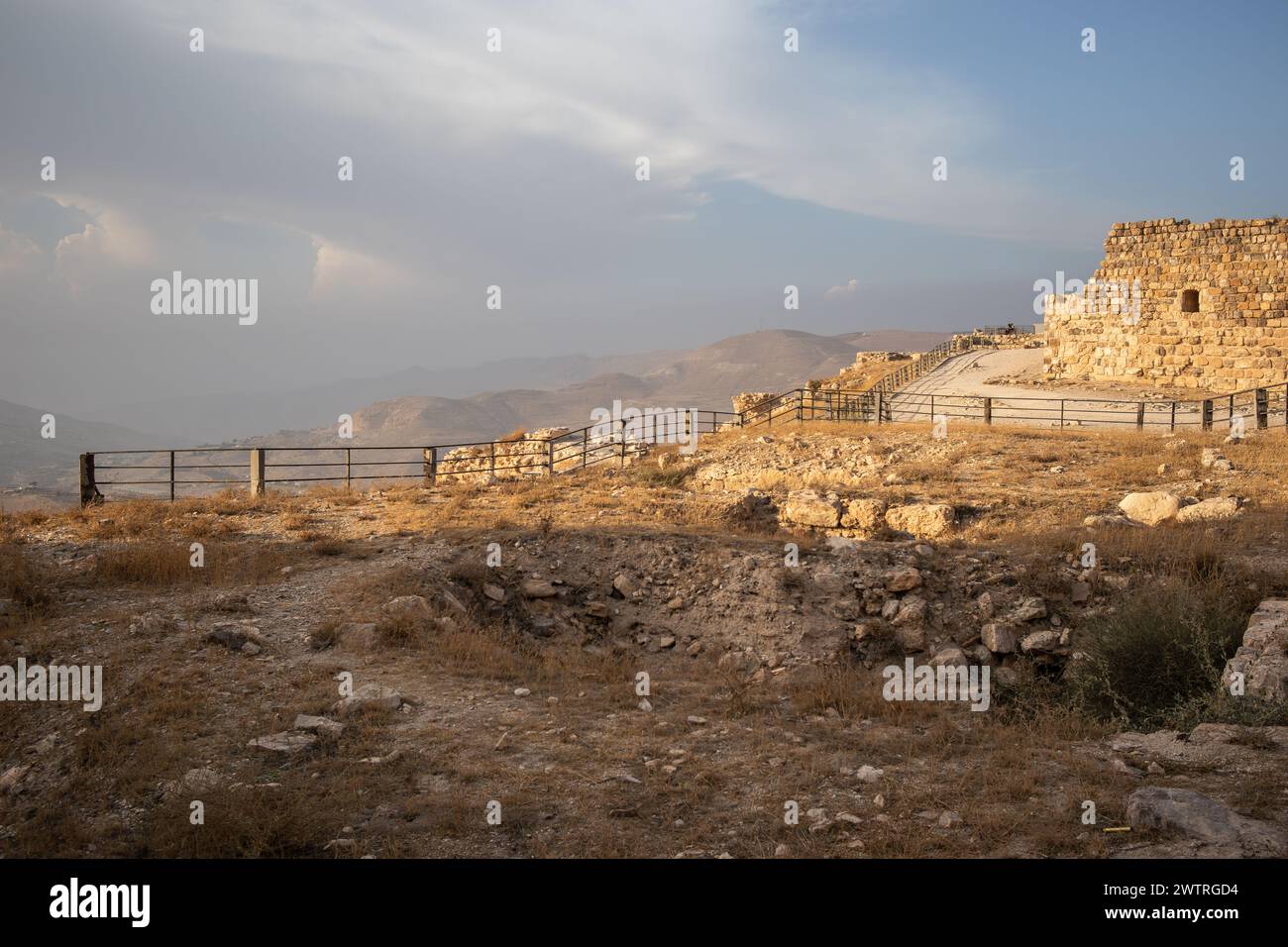 Scenery at Kerak Castle during Sunny Afternoon in Jordan. Beautiful ...
