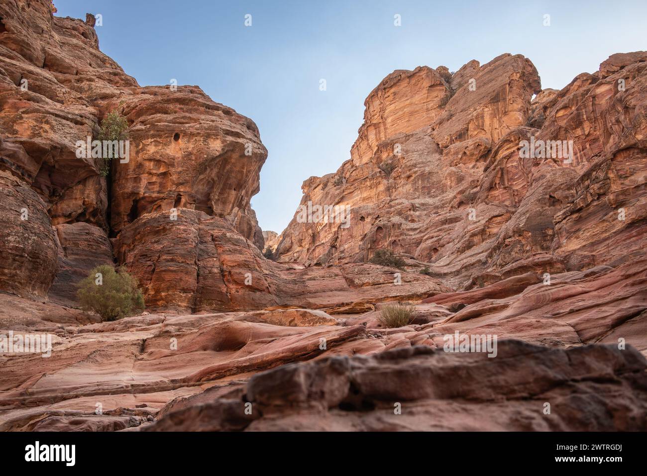 Stone Texture of a Sandstone Cliff in Jordan. Beautiful Rock on Ad Deir Trail in Petra during ...