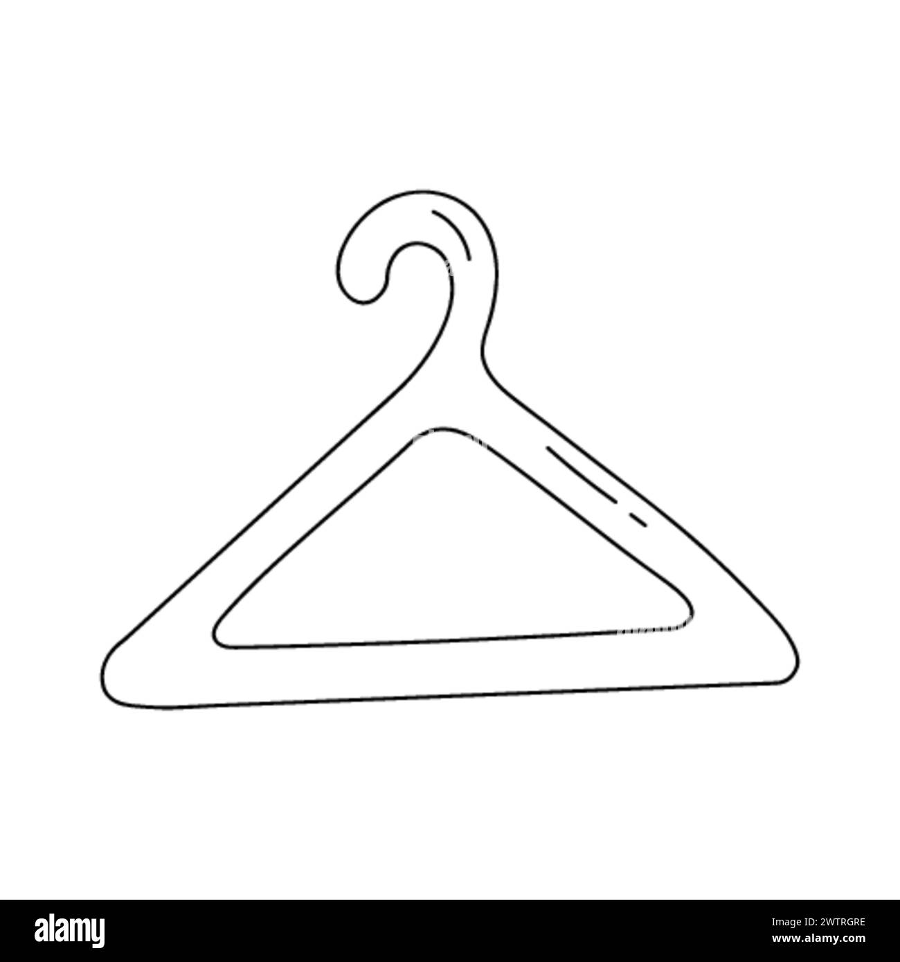 hand drawn suit hanger icon illustration vector doodle Stock Vector ...