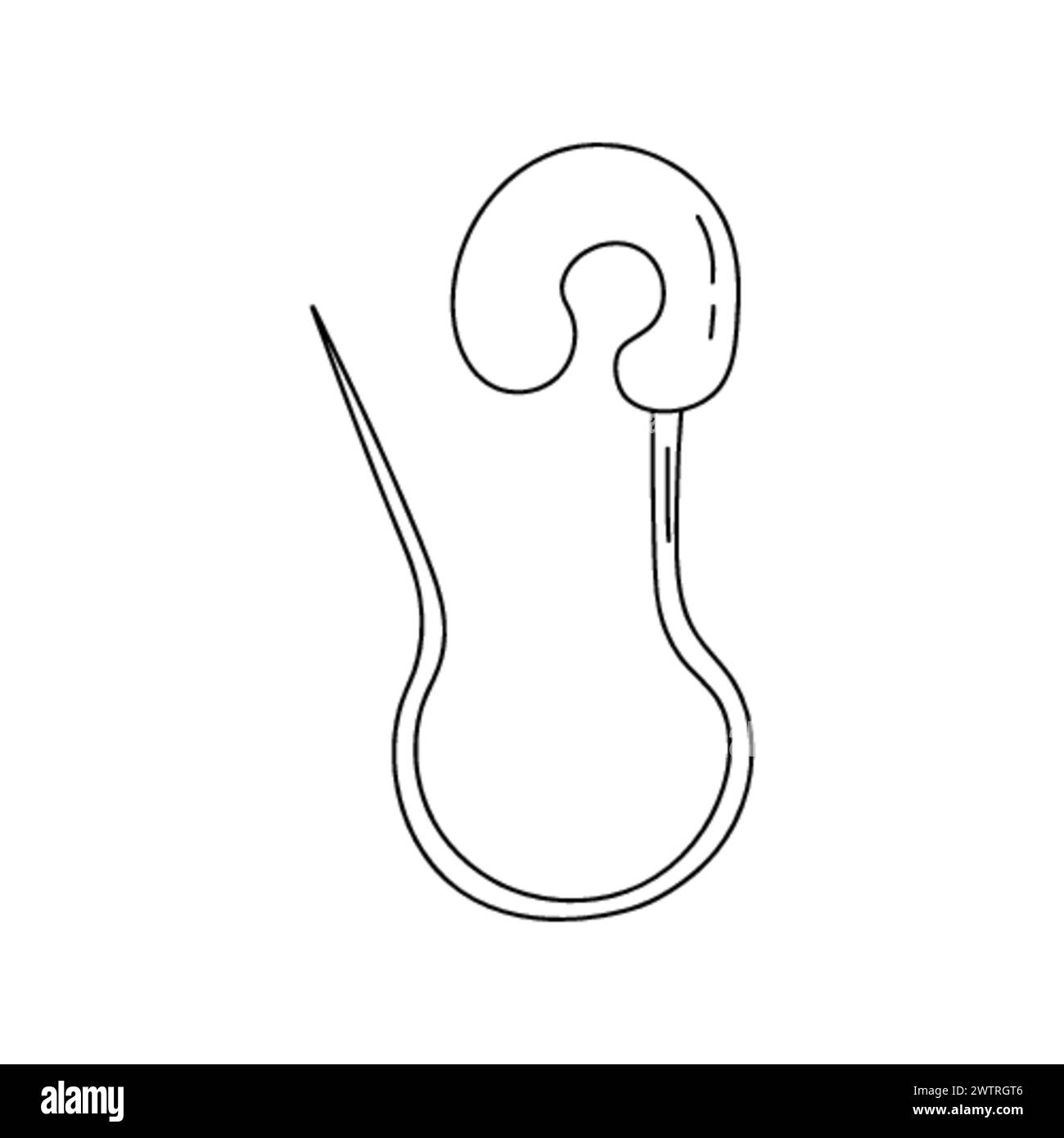 Vector isolated doodle one small simple open safety pin easy drawing ... Vector isolated doodle one small simple open safety pin easy drawing ...