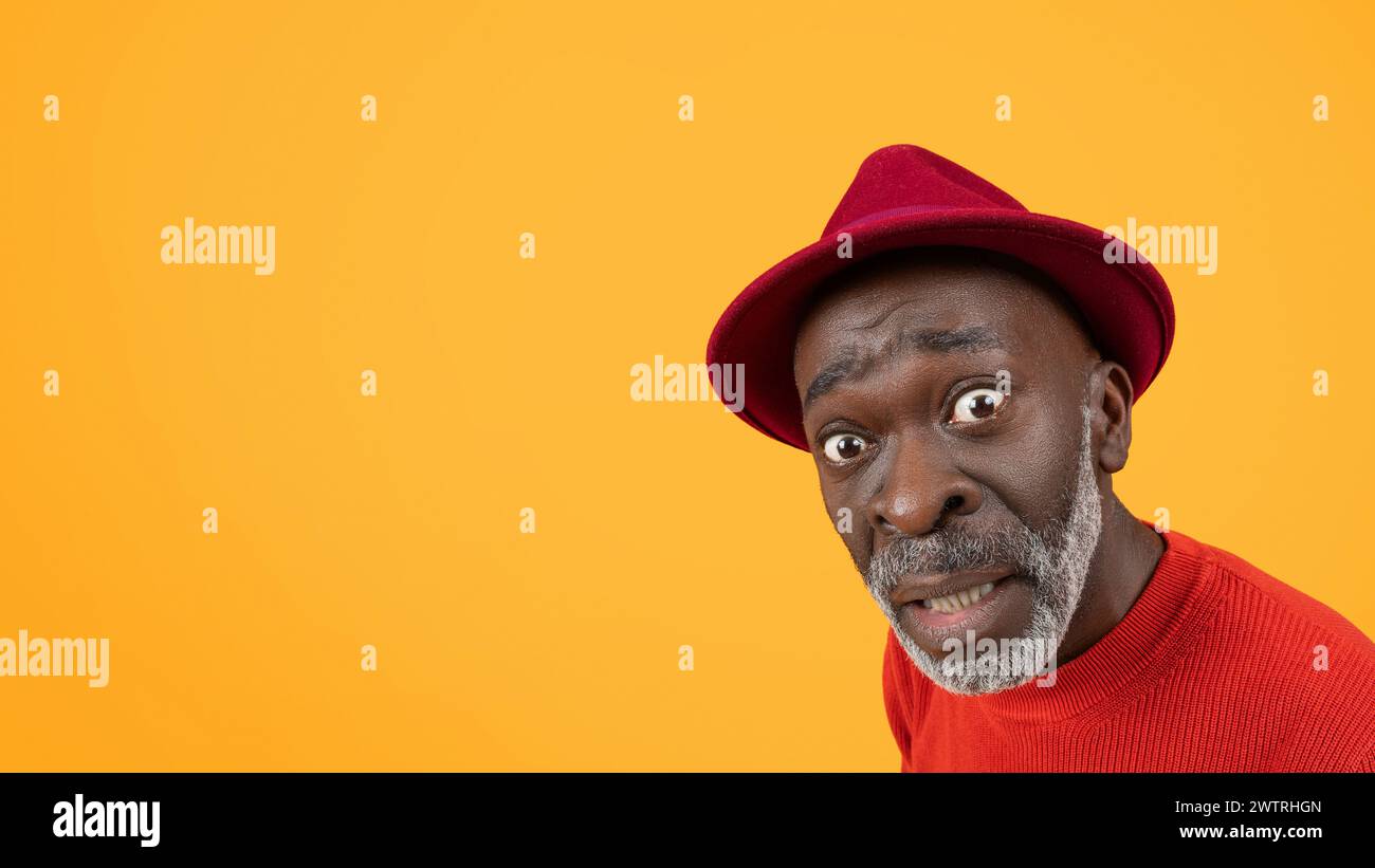Funny surprised mature black man hi-res stock photography and images ...