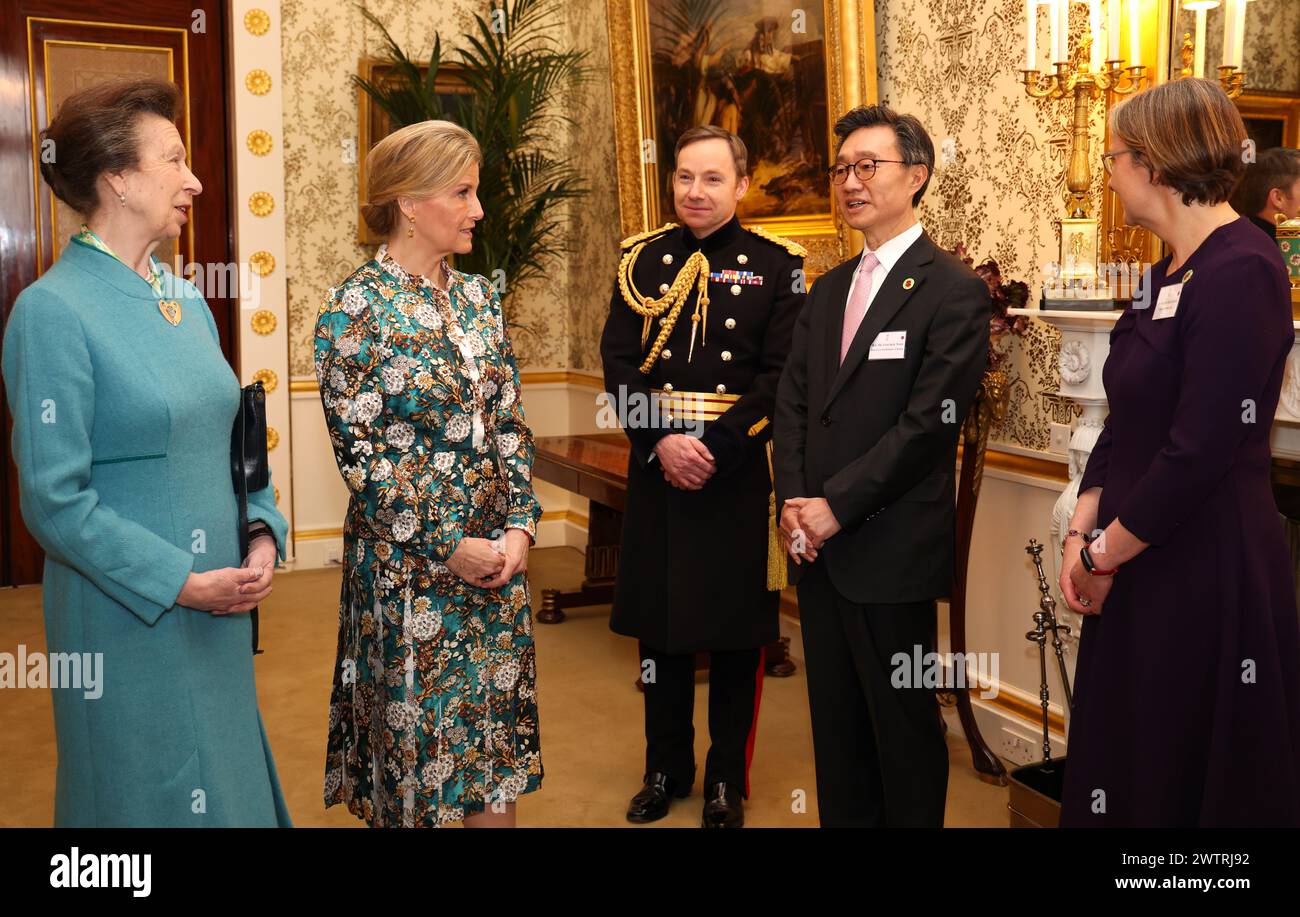 The Princess Royal (left) and the Duchess of Edinburgh meet with (3rd ...