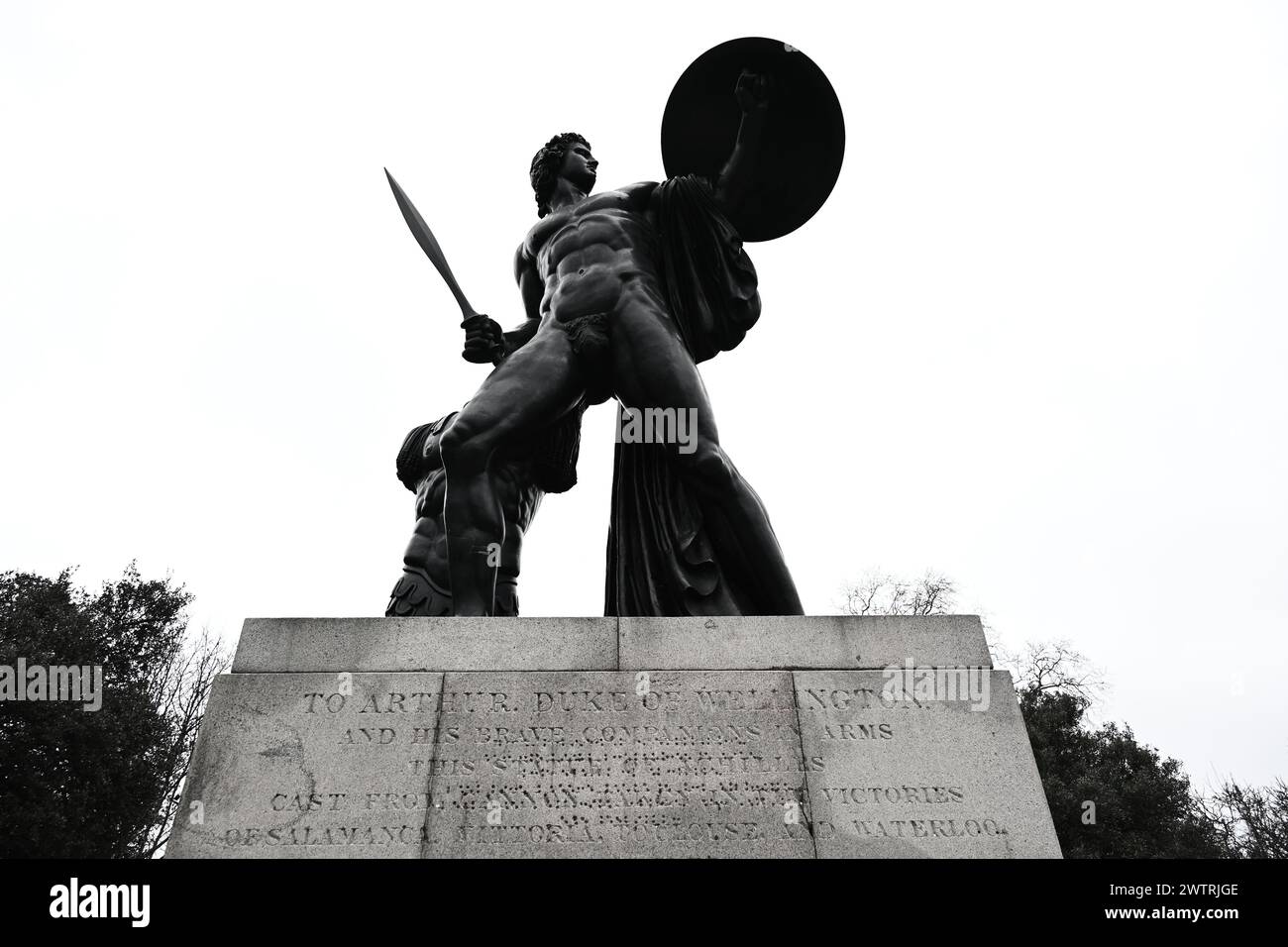 Statue achilles wellington hyde memorial park hi-res stock photography ...
