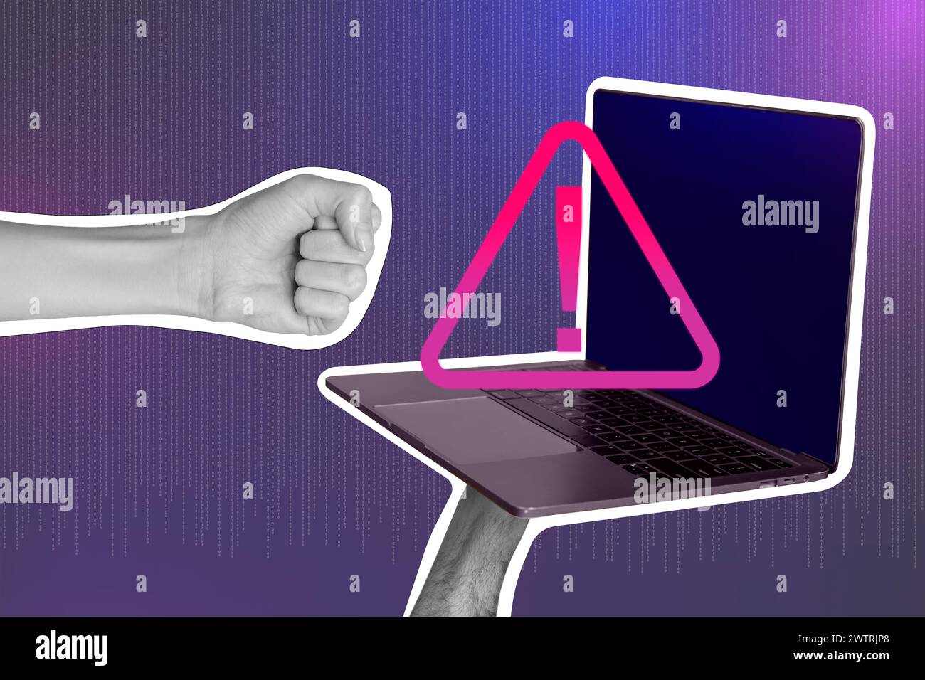 Sketch image composite artwork 3D photo collage huge man hand fist ...