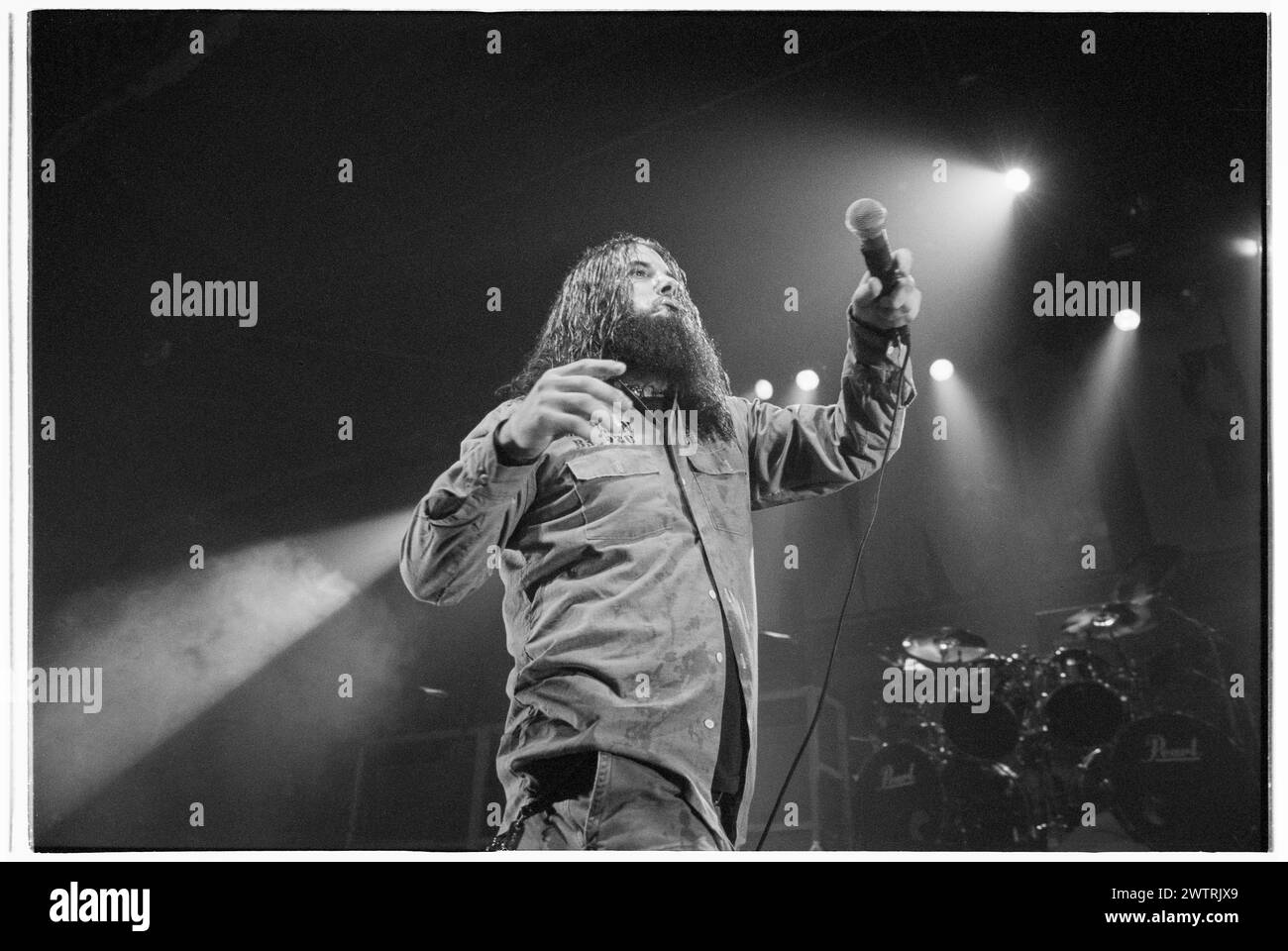 PHIL ANSELMO, PANTERA, 2000: Singer Phil Anselmo of Pantera playing live on one of the last ...