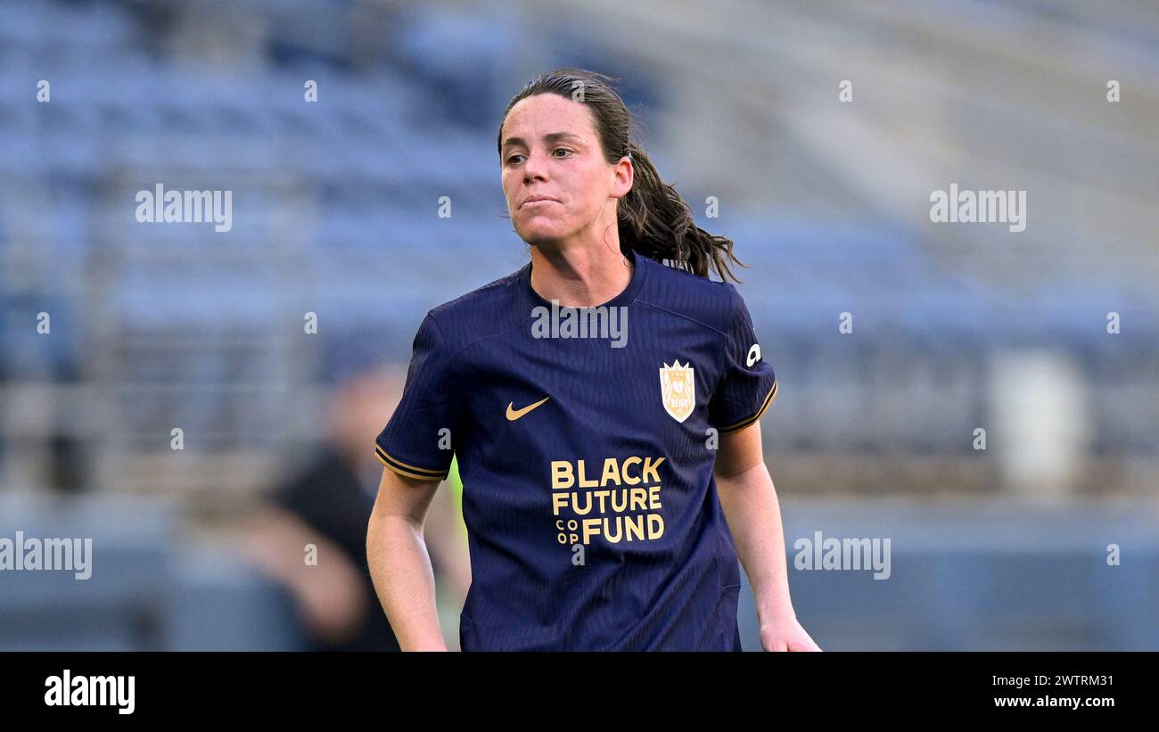 Seattle Reign FC defender Phoebe McClernon (21) looks on during an NWSL ...