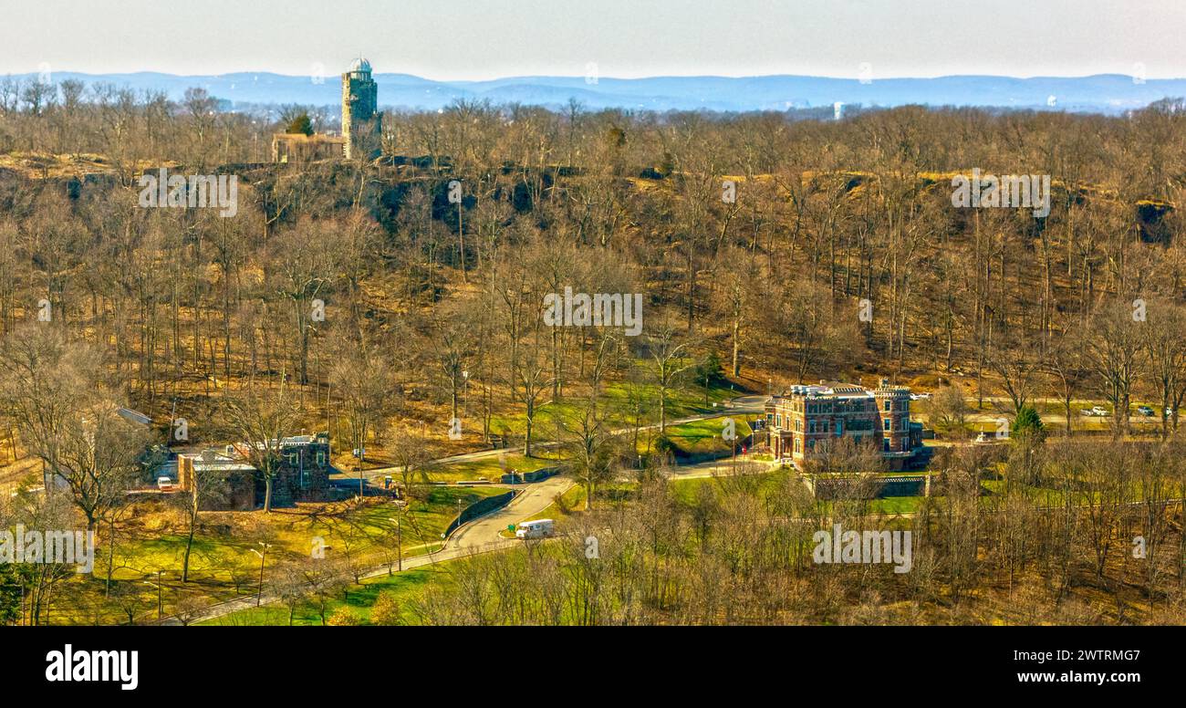 Aerial view of a mountain near downtown Paterson, New Jersey Stock ...
