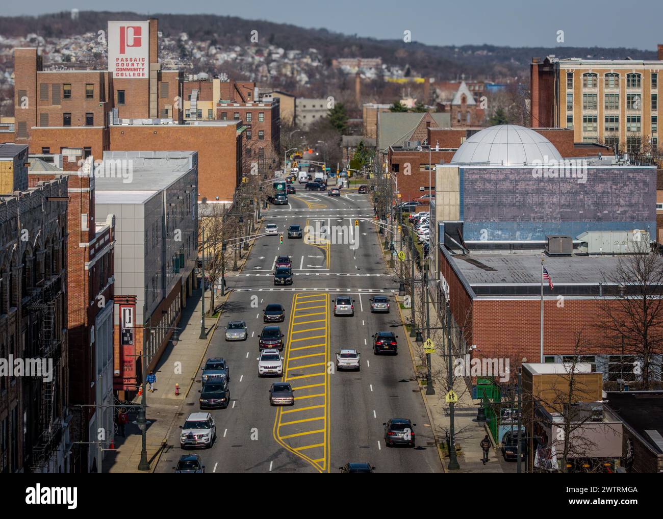 Aerial view of downtown Paterson, New Jersey Stock Photo - Alamy