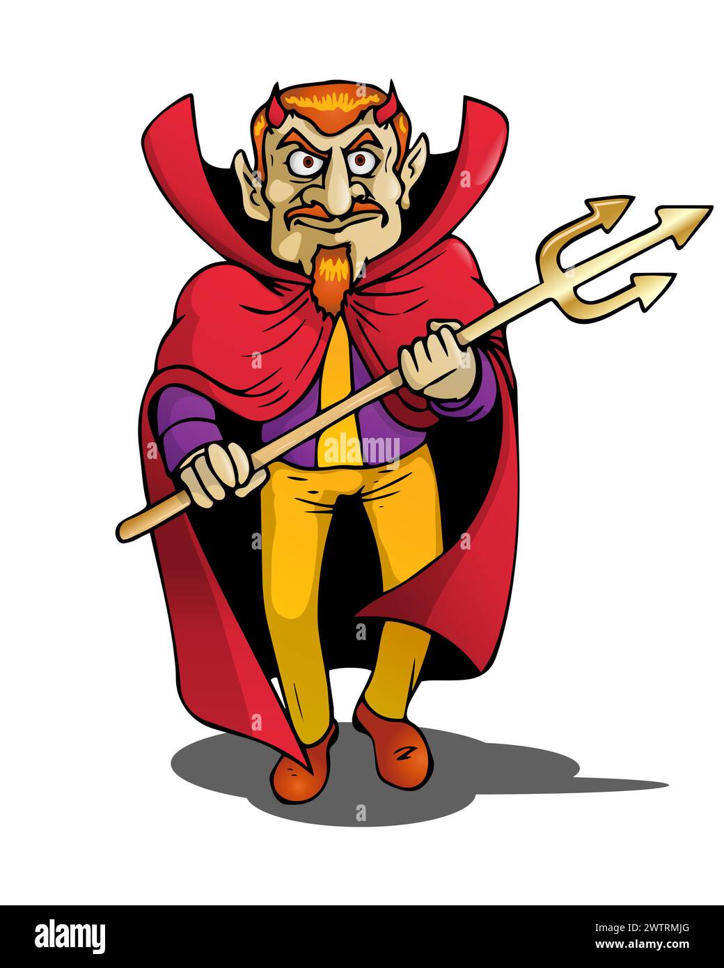 illustration of a masculine Satan on isolated white background Stock ...