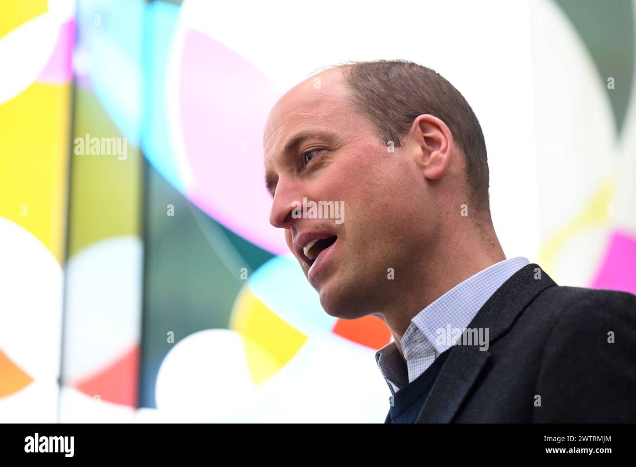 The Prince of Wales speaks with a delegate after attending a Homewards ...
