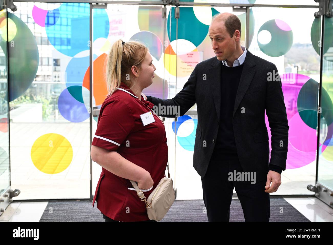 The prince of wales with nurse maisy lee after attending a homewards ...