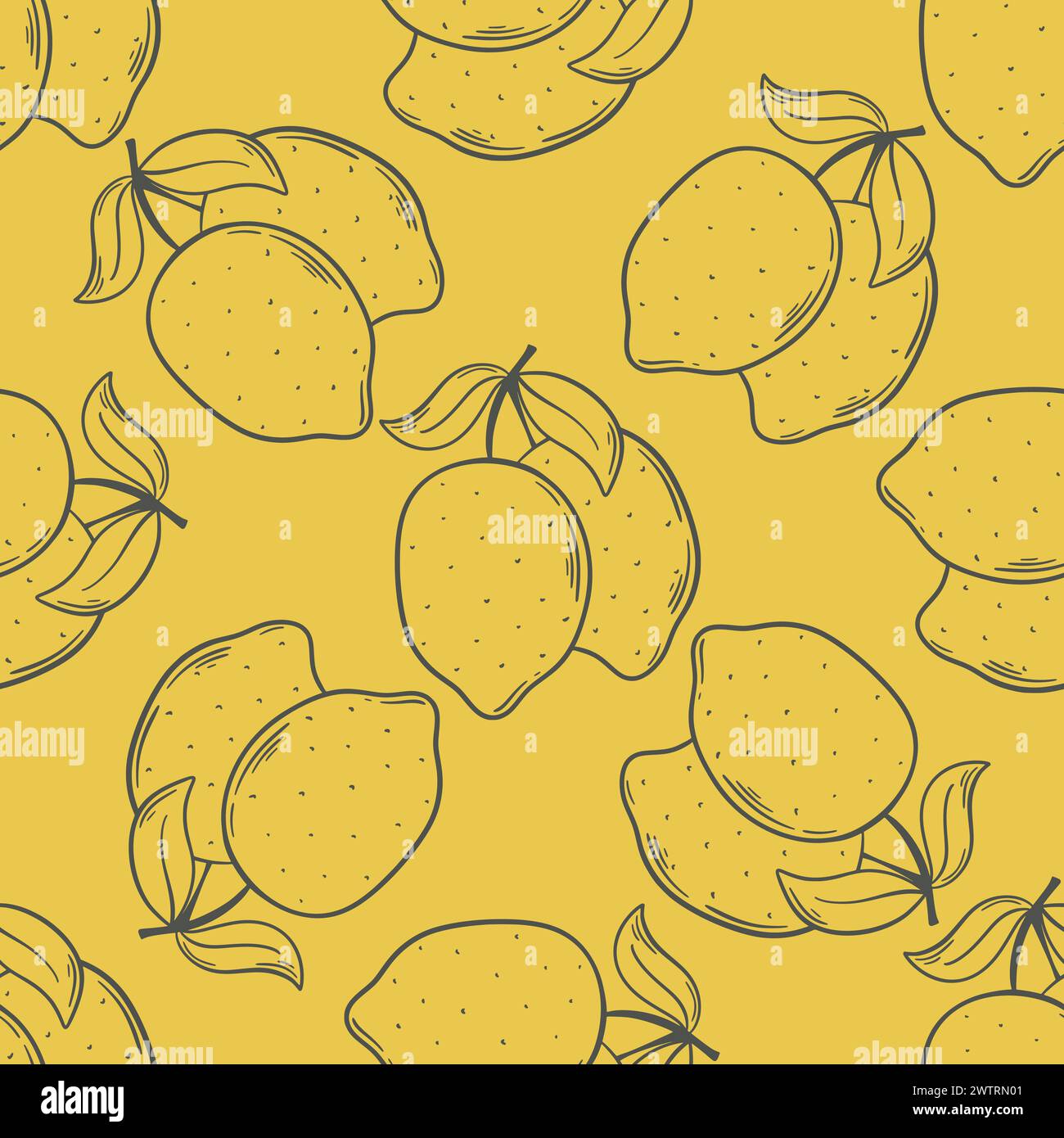 Graphic lemons seamless pattern vector graphics Stock Vector Image ...