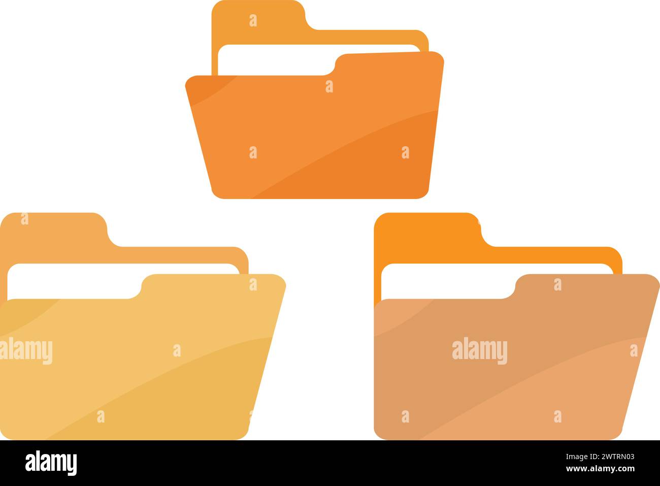 Folders icon, File icon. Folder data Open and close concept. computer ... Folders icon, File icon. Folder data Open and close concept. computer ...