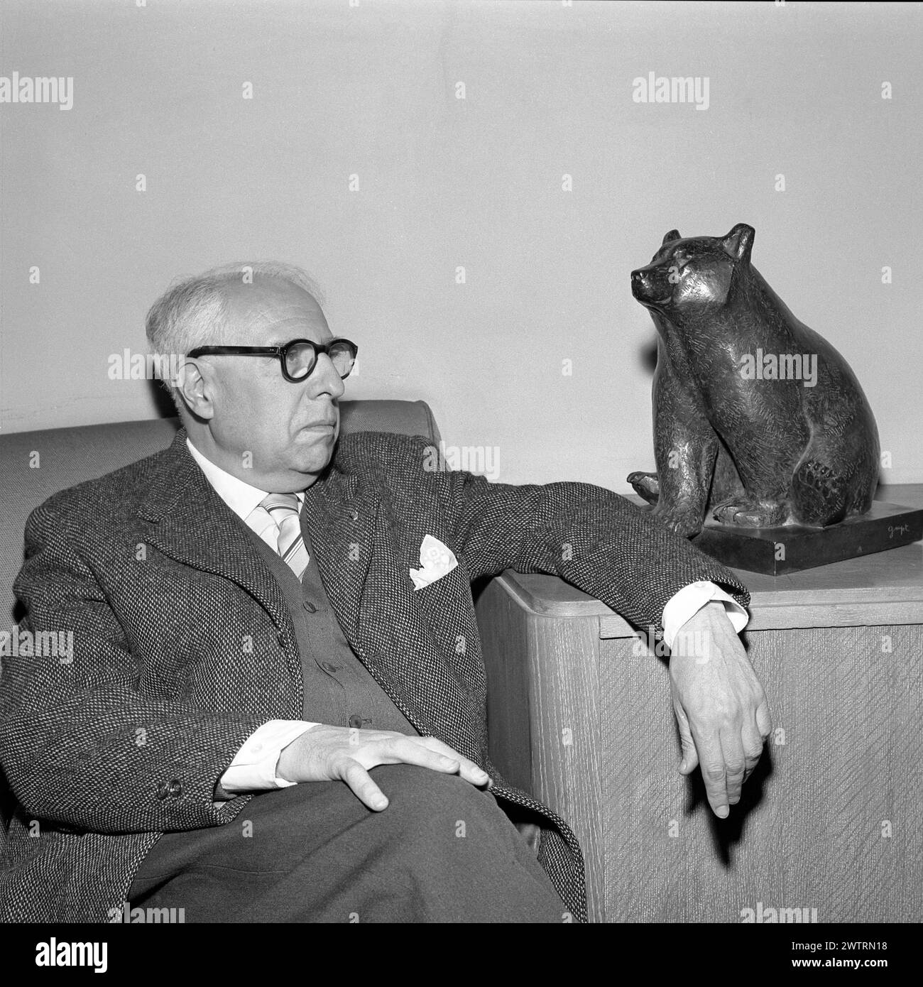 Portrait of Jean Cassou (Raphael Jean Lepold Cassou) 1970s ©Serge ...